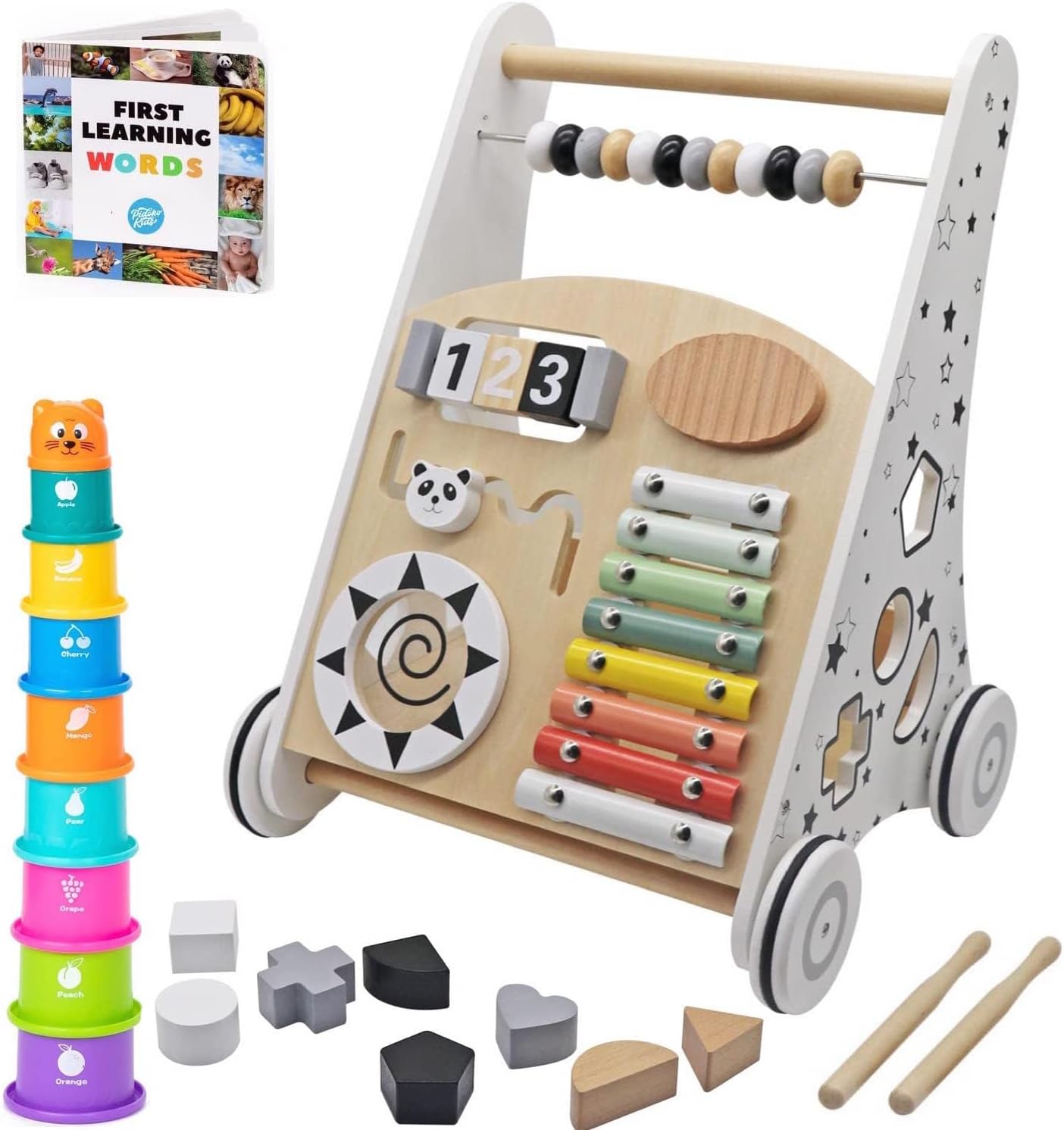 Amazon.com: Upyearling Baby Push Walker - Sit to Stand Learning ...