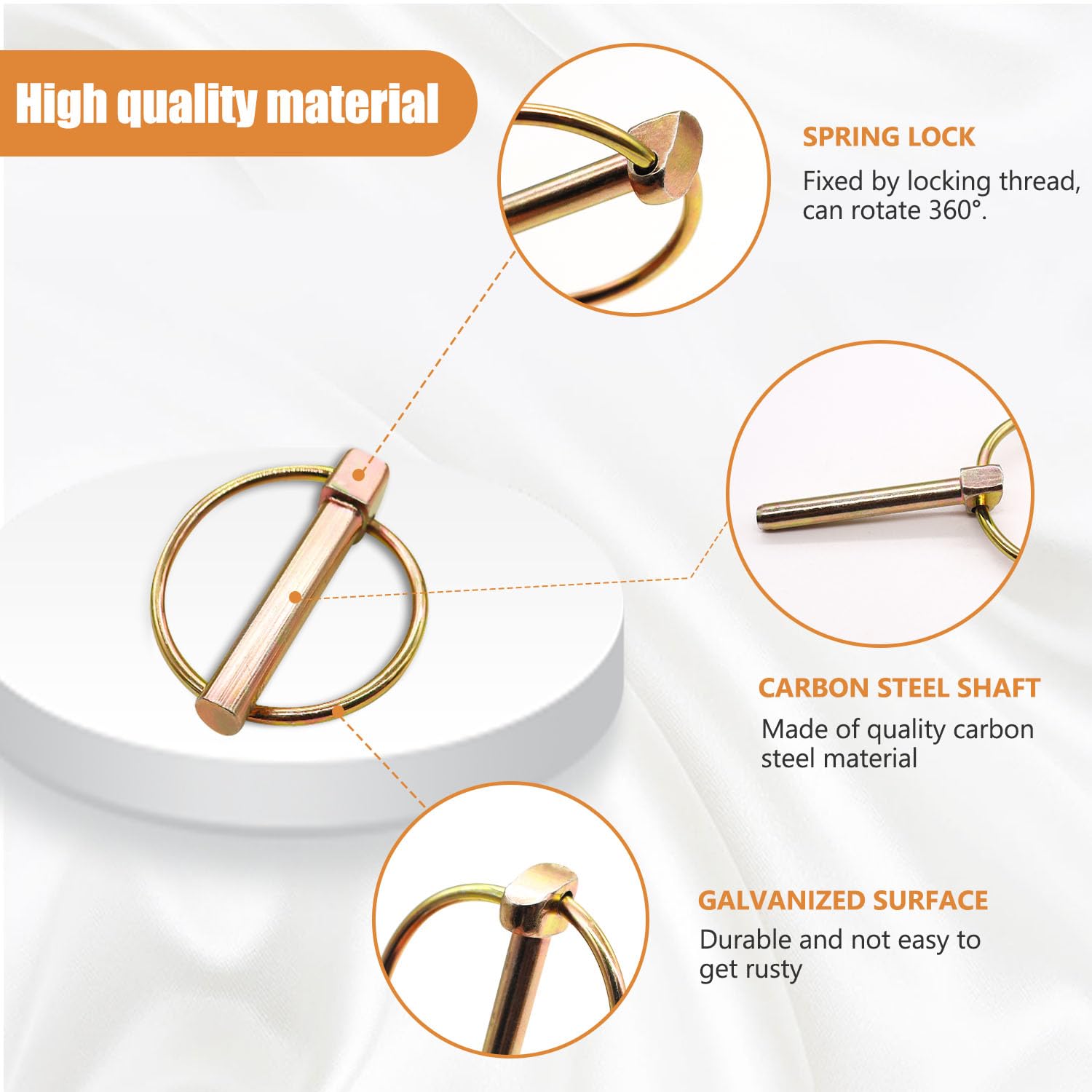 Snapklik.com : Mankk 50PCS Heavy Duty Lynch Pin Assortment Kit Tractor ...