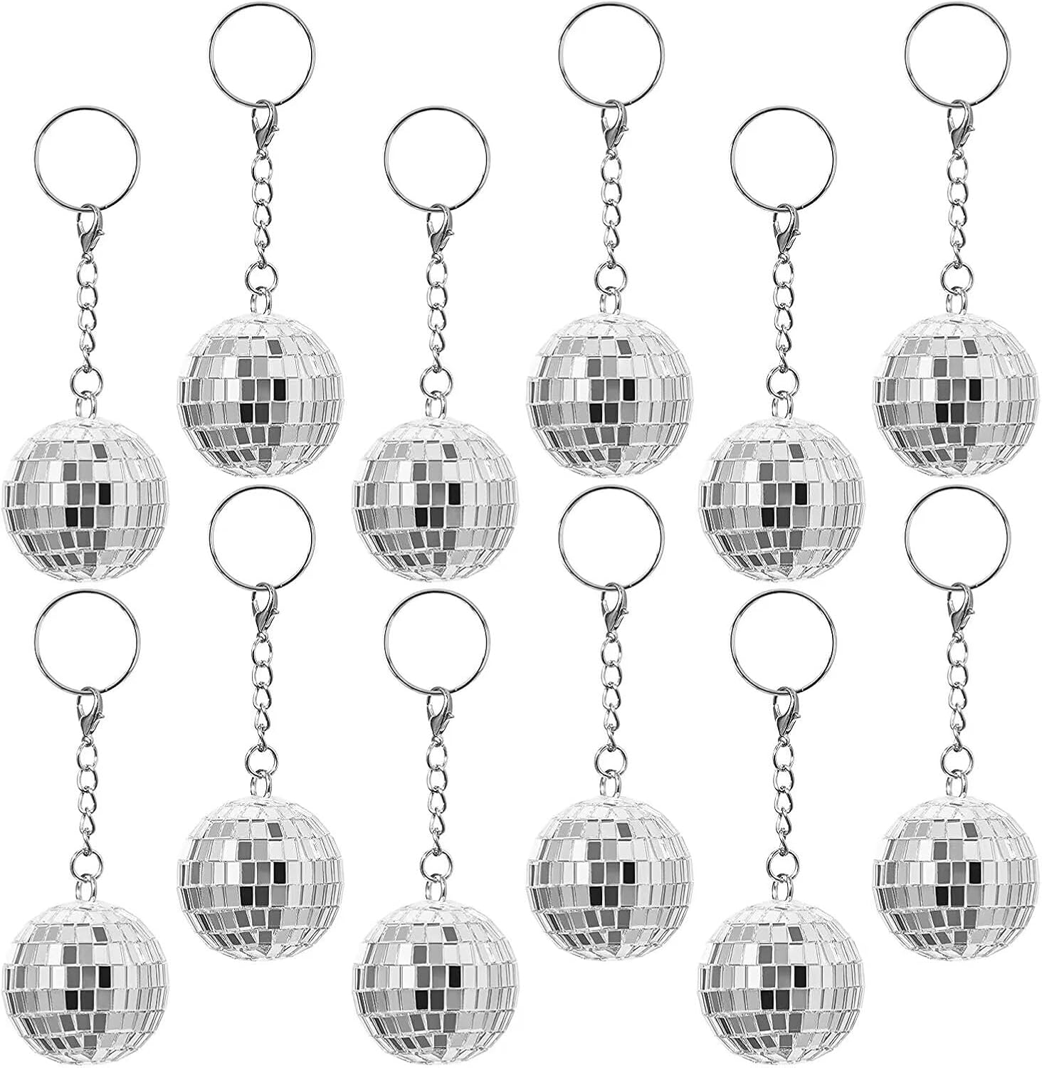Amazon.com: SEX POINT Disco Ball Keychain Keyring 70s Disco Keychain ...