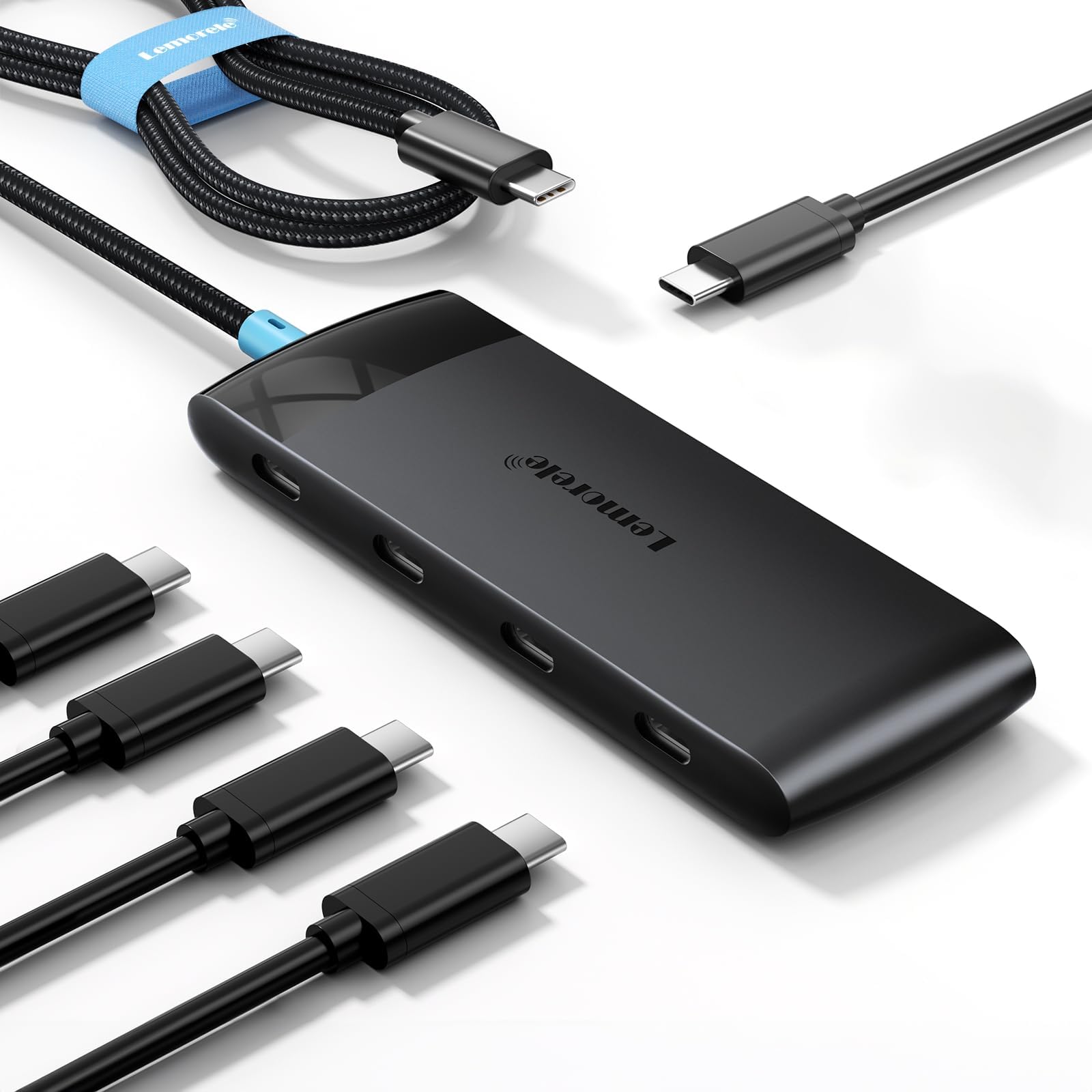 Amazon.com: Lemorele 10Gbps USB C to 4 Ports USB C 3.2 Hub w/Charging ...