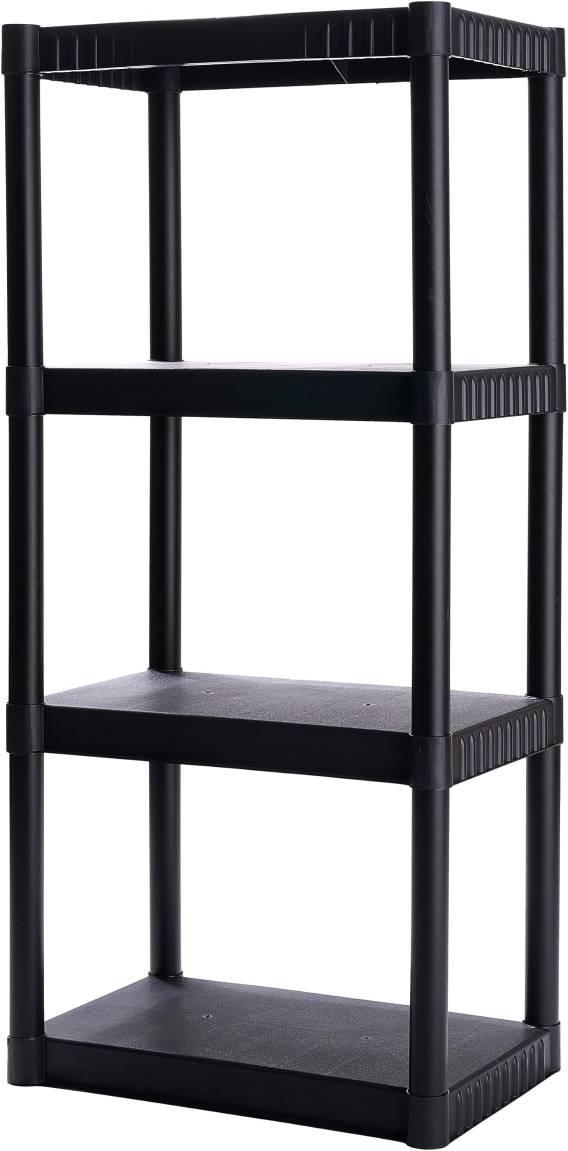 Plano 4-Shelf Plastic Storage Shelves, 48” x 23” x 14”, 200lb Capacity ...
