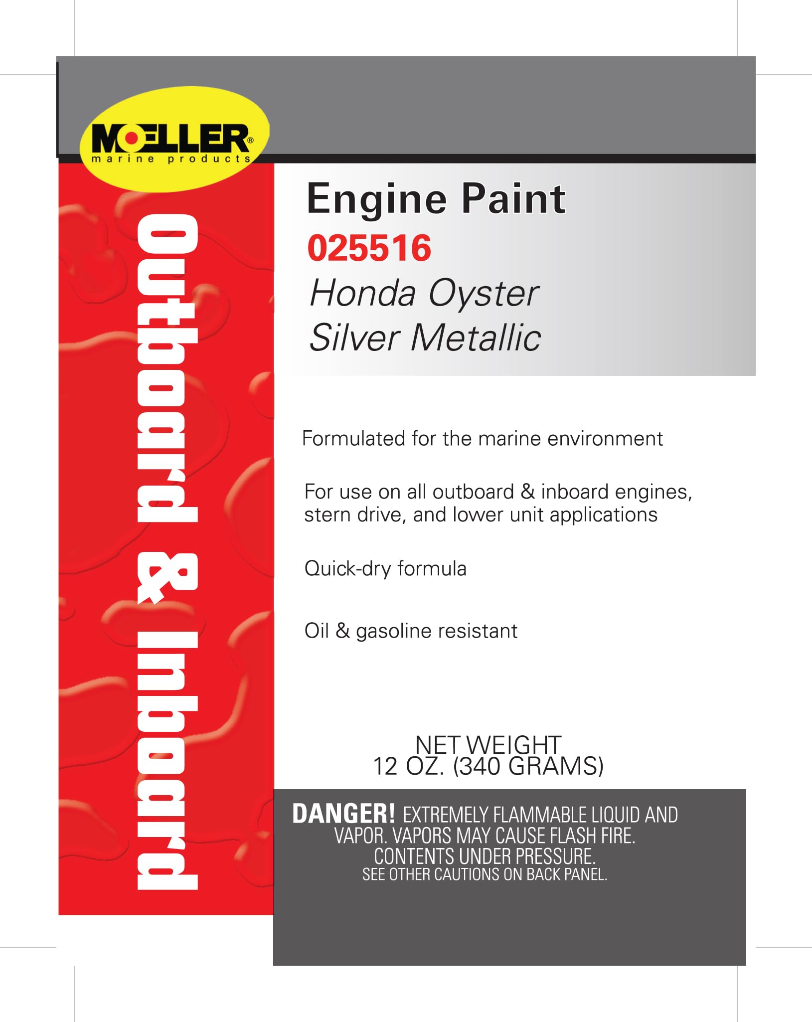 Marine Gel Coat Moeller Lacquer (12oz) - High Gloss Finish For Outboard ...