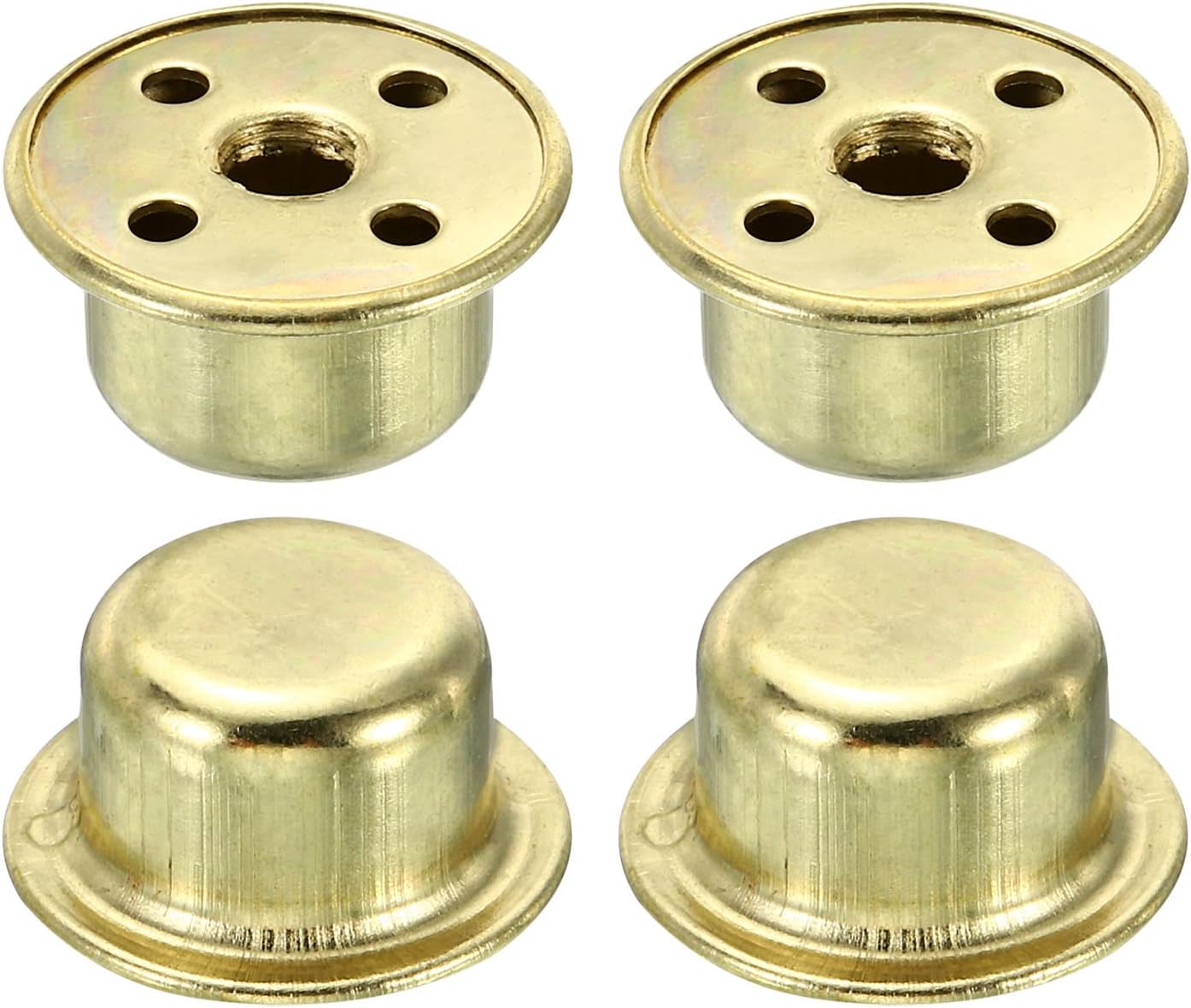 PATIKIL Lamp Finials Caps, 4 Pack 1/4-27 Thread Metal Hollow Tapped ...