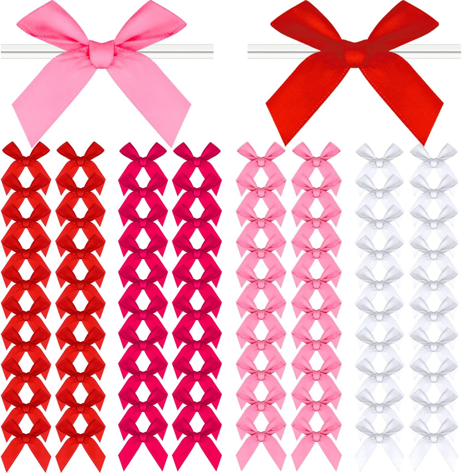 Amazon.com: AKLVBL 25 Pack Set Satin Ribbon Bows Pretied Bows with ...