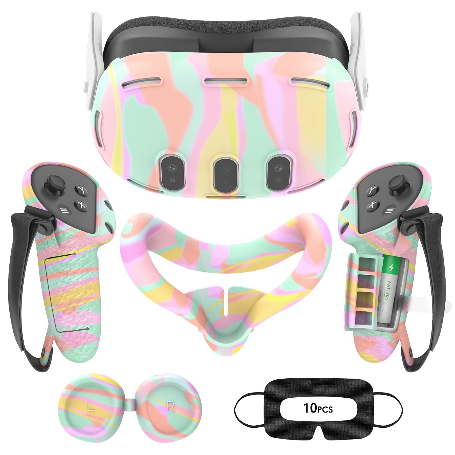 Amazon.com: Tyasoleil VR Silicone Case for Meta Quest 3, Design ...