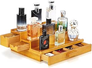 Amazon.com: Pyinlon Wooden Cologne Organizer for Men, 3-Tier Cologne ...