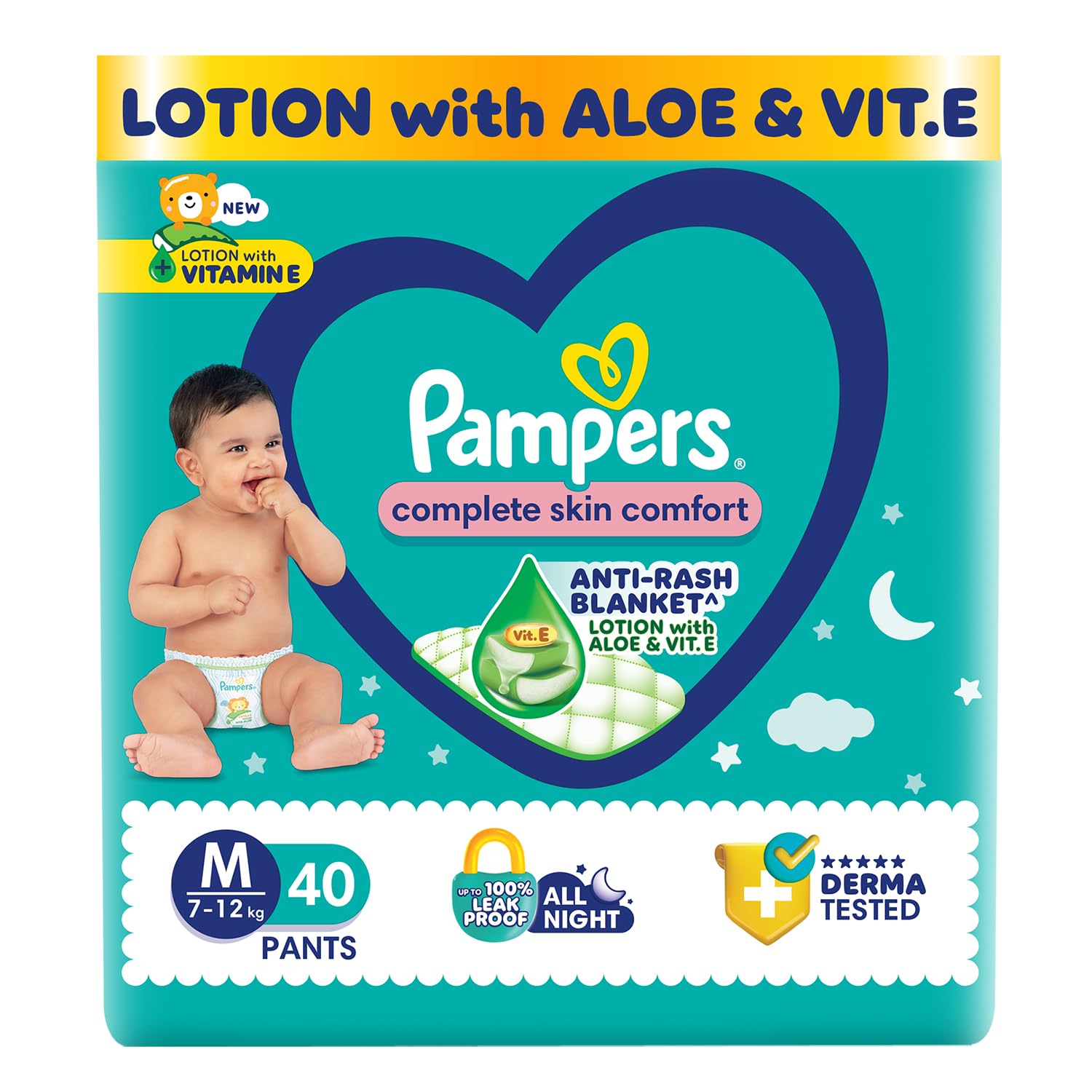 Pampers Complete Skin Comfort Pants, Anti-rash blanket, Lotion with ...
