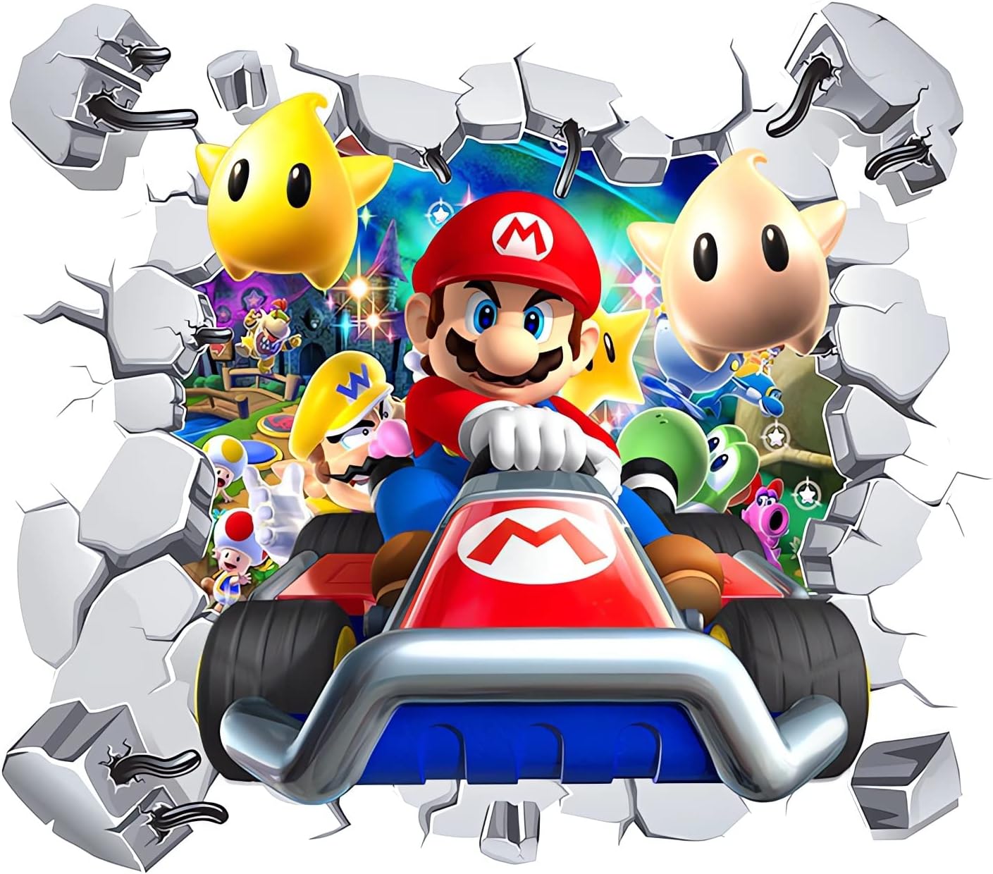 Amazon.com: Mario Wall Sticker Decals,Anime Cartoon Background Wall ...