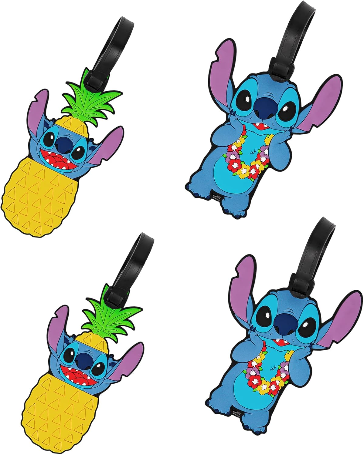 Amazon.com: Lilo & Stitch Luggage Tag 4 Pack Official License, Disney ...