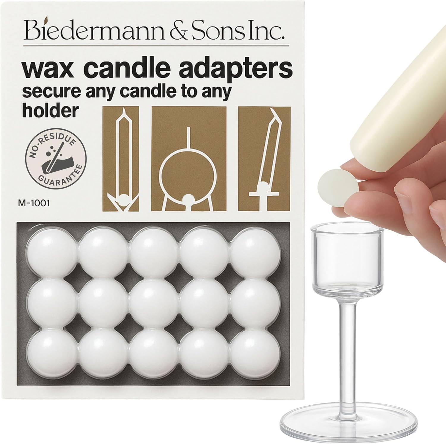 Biedermann & Sons Reusable Secure-Hold Wax Dots Candle Adapter ...