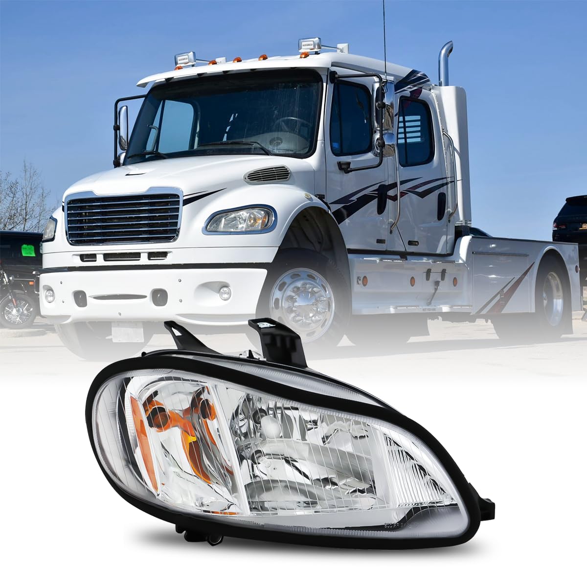 Amazon.com: Easyinst Freightliner Headlights for M2 2004-2013 ...