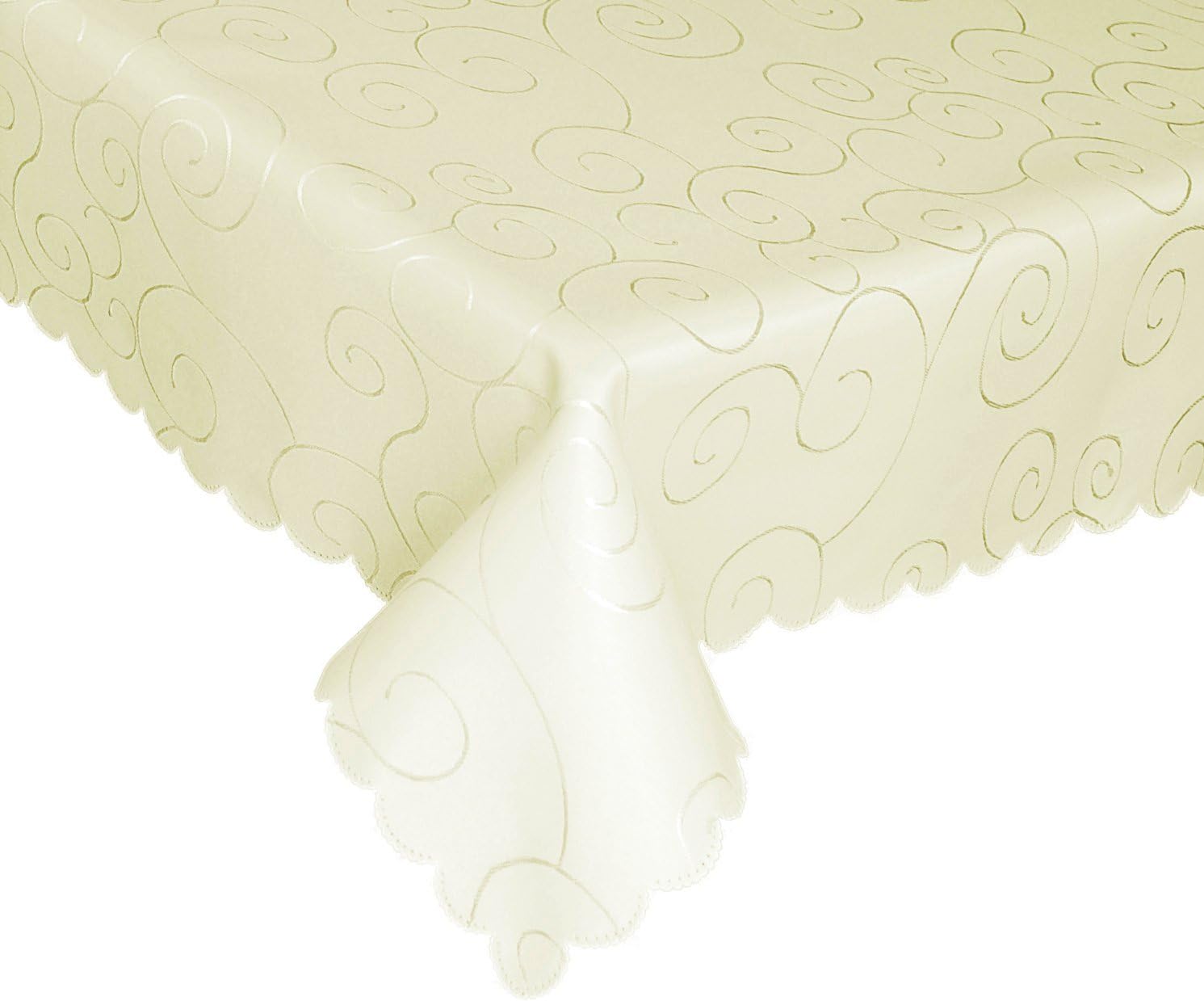 Amazon.com: EcoSol Designs Microfiber Damask Tablecloth, Wrinkle-Free ...