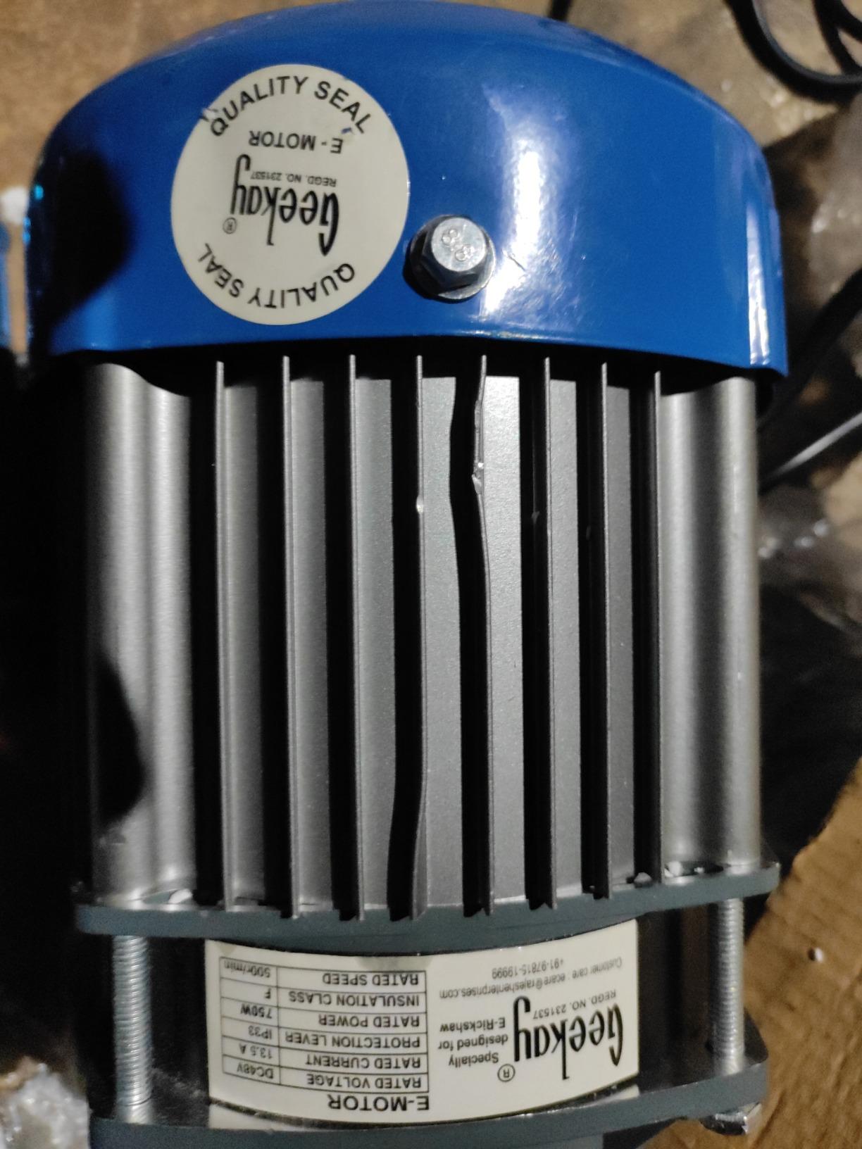 Geekay 48 V 750 Watt BLDC Pedal Electric Rickshaw Motor Kit |Electric ...