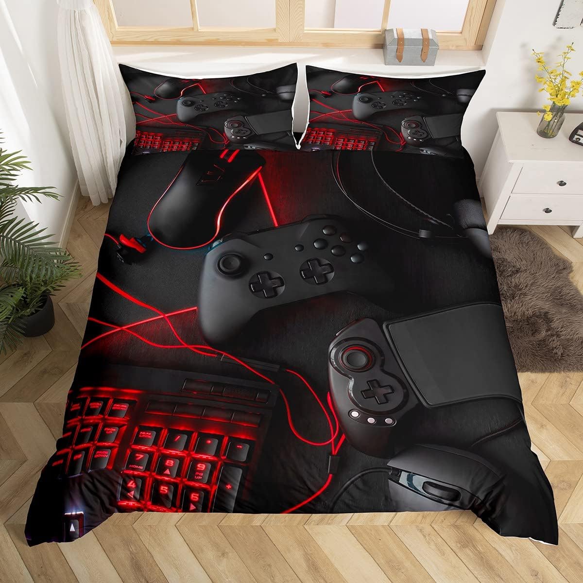 Amazon.com: Gaming Bedding Set for Boys Kids Bedroom Decor Gamer Video ...