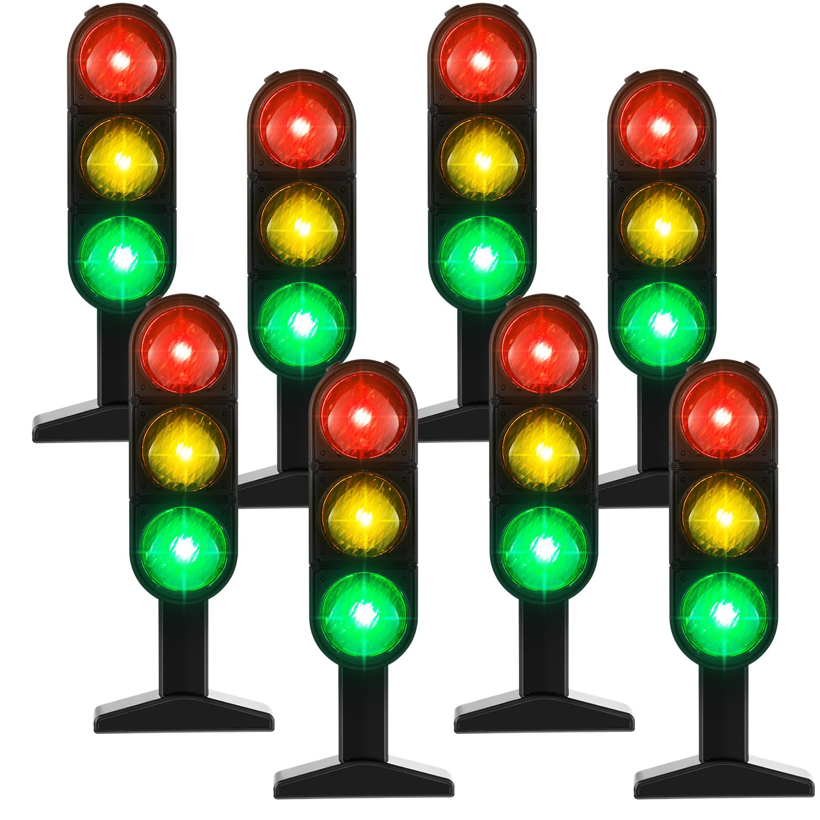 Amazon.com: Syhood 4 Pcs Kids Traffic Light Lamp 7.8'' Mini Stop Light ...