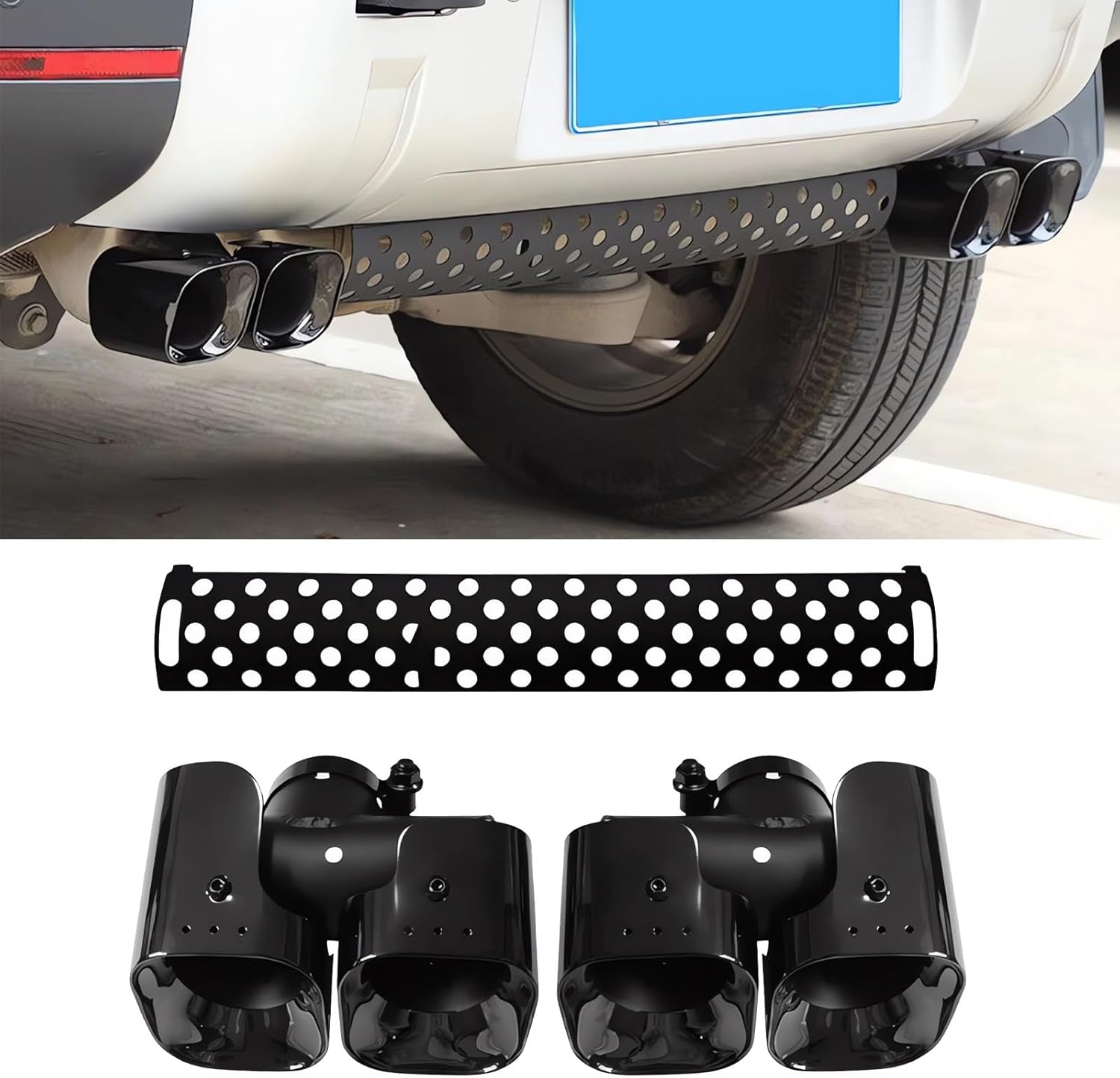 Amazon.com: Rear Exhaust Tip Pipes for L-and Rover Defender 110 130 90 ...