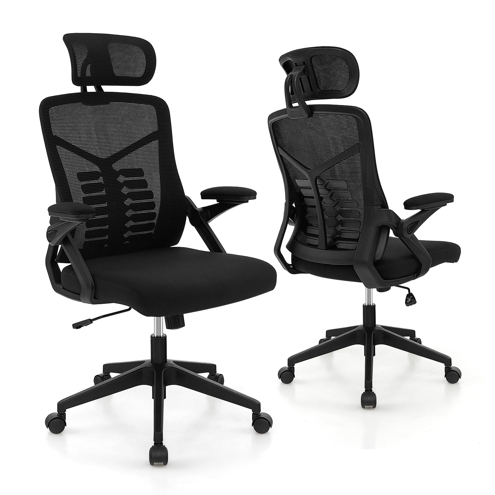 Giantex Ergonomic Mesh Office Chair, Rolling Executive Chair w/Lumbar ...