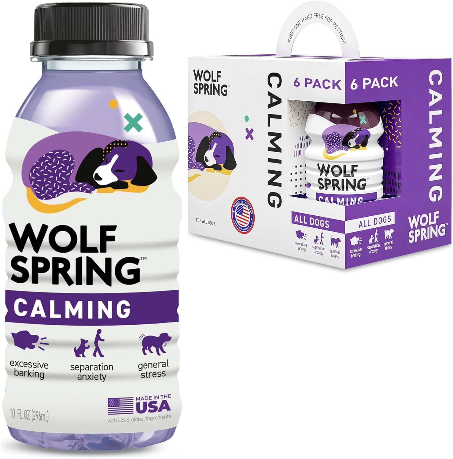 Amazon.com : Wolf Spring Calming Food Topper 6 Pack - Dog Anxiety ...