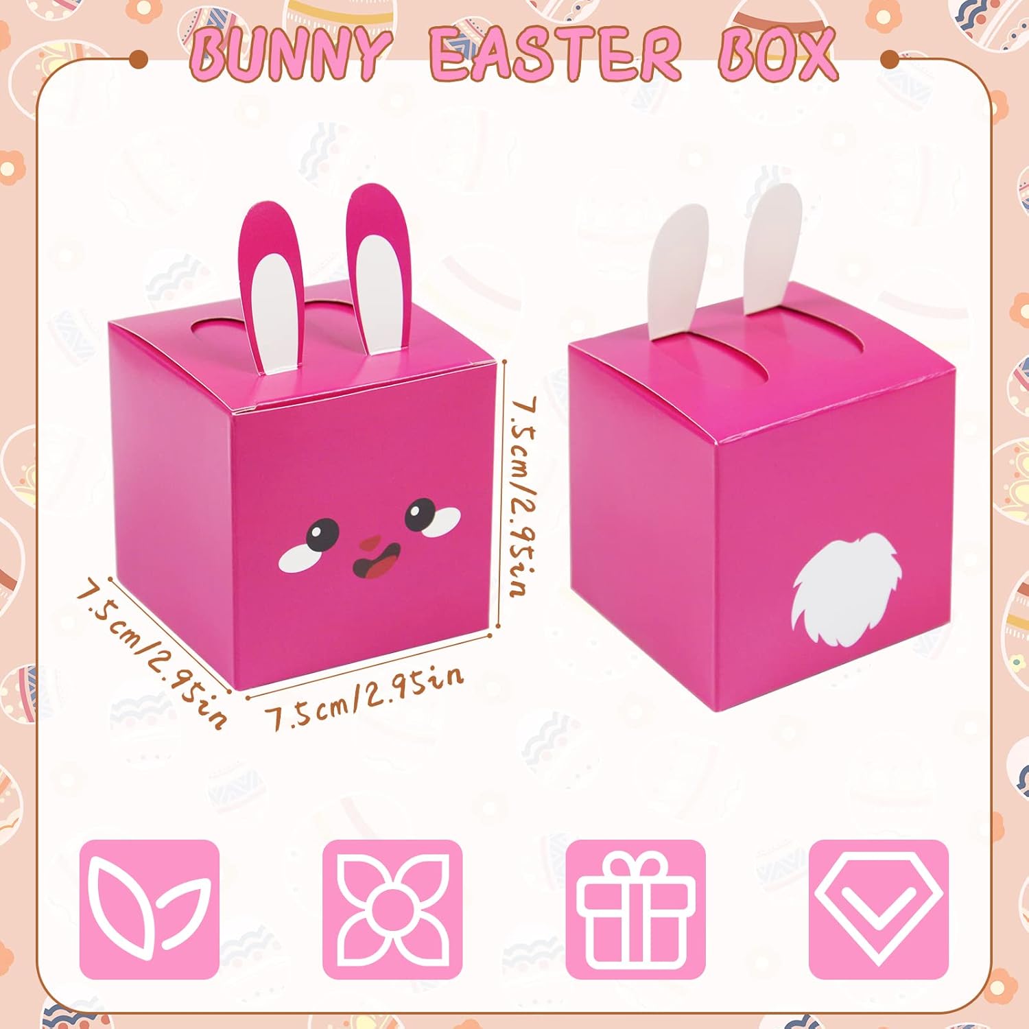 KEYIDO 12pcs Easter Boxes Bunny Easter Treat Boxes Easter Party Boxes ...