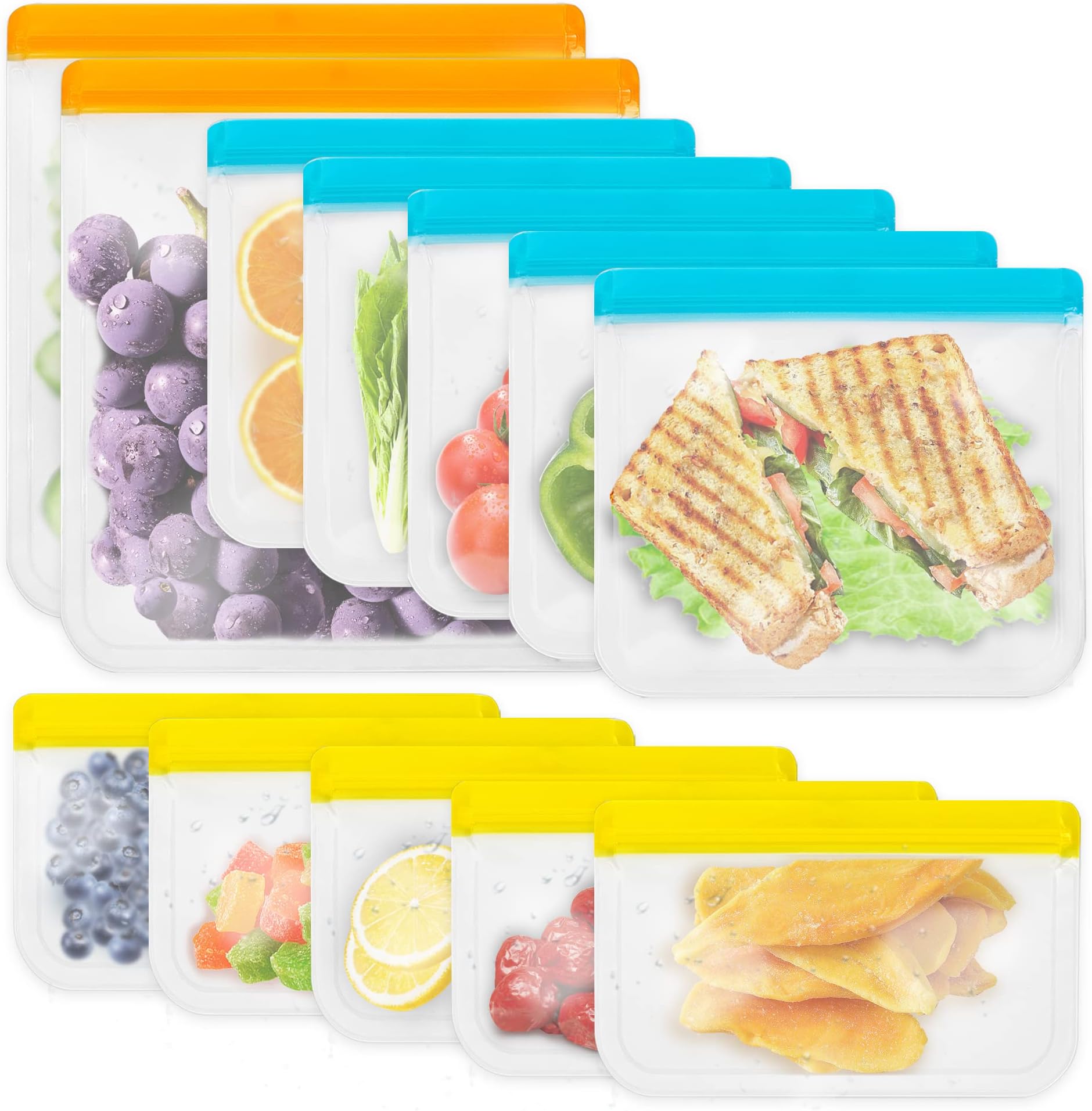 6 Lakeland Reusable Leakproof Food Bags : Amazon.co.uk: Home & Kitchen