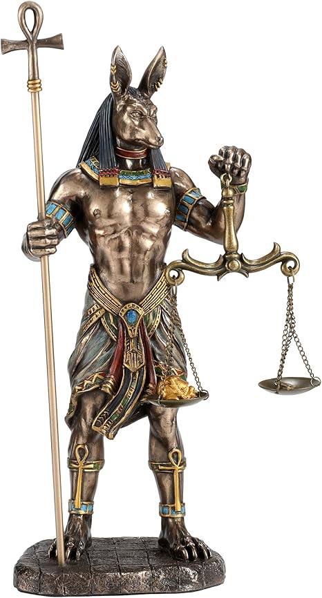 Amazon.com: Veronese Design 10 5/8 Inch Anubis Holding Ankh Staff and ...