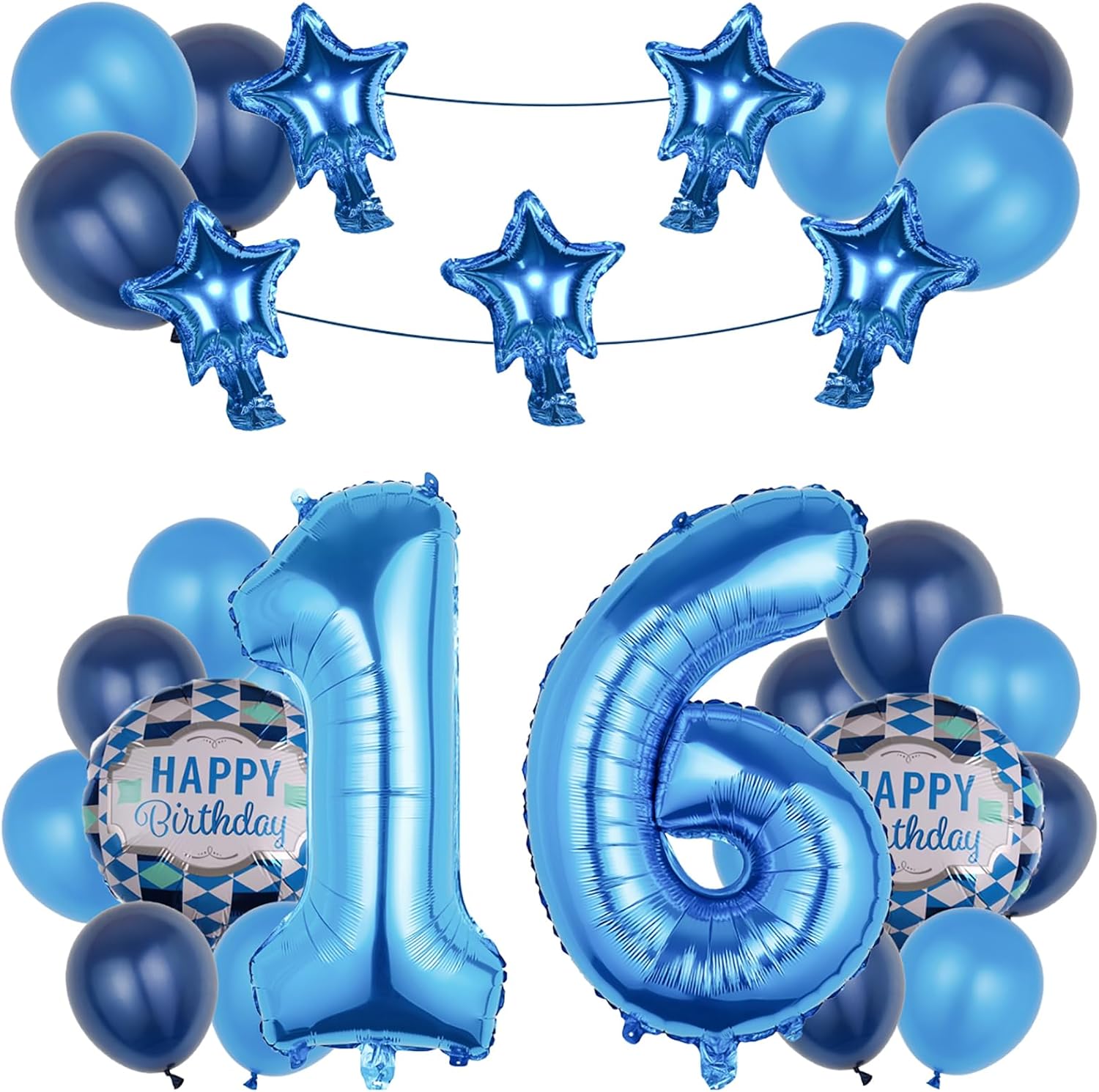 Amazon.com: YFHVJTKO 16th Birthday Decorations Party Supplies,29 Pcs ...