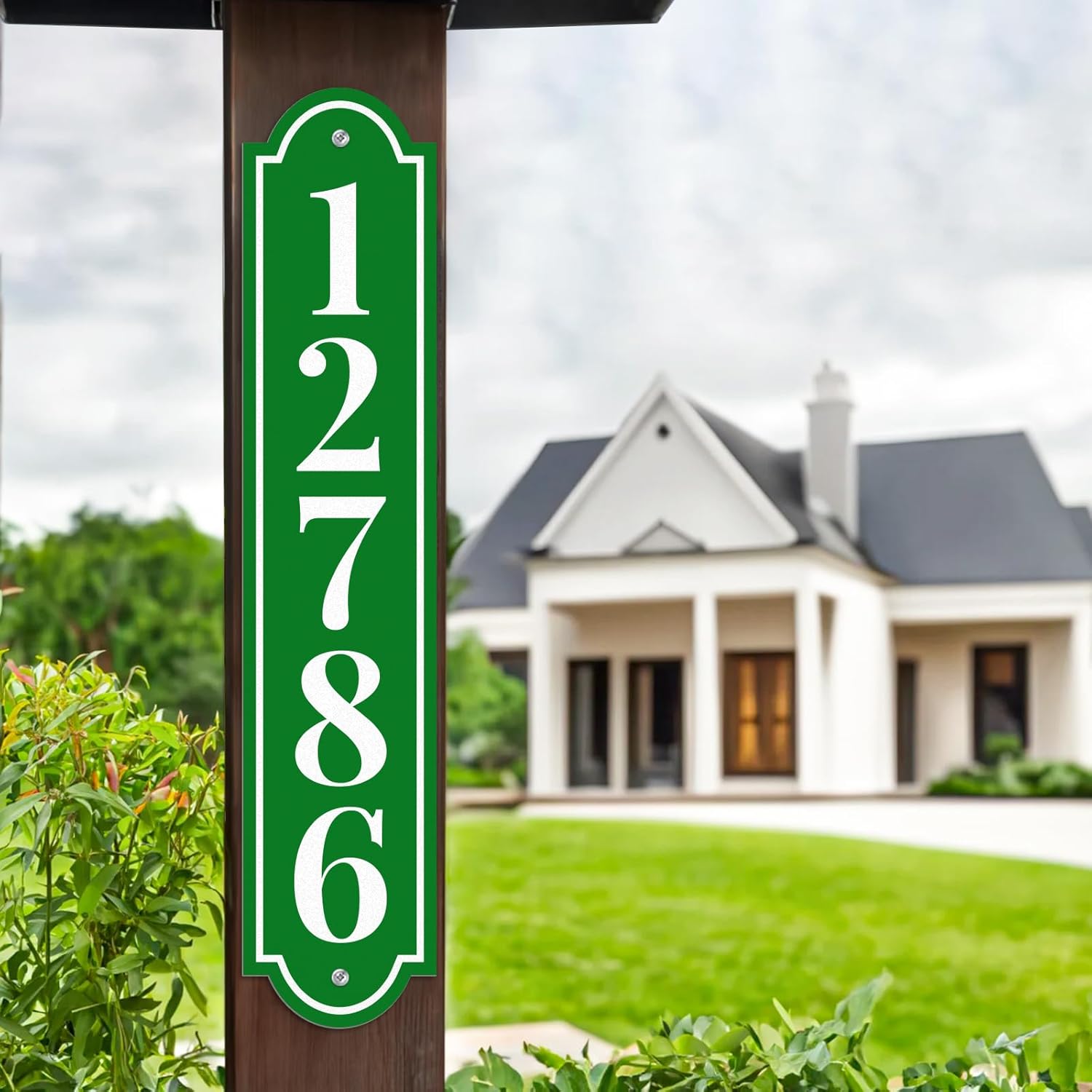 Amazon.com: Reflective House Address Sign, Mailbox Post Sign ...