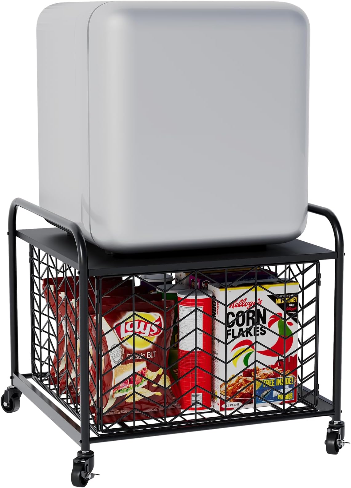 Amazon.com: Tuedaino Mini Fridge Stand, Fridge Stand with Storage ...