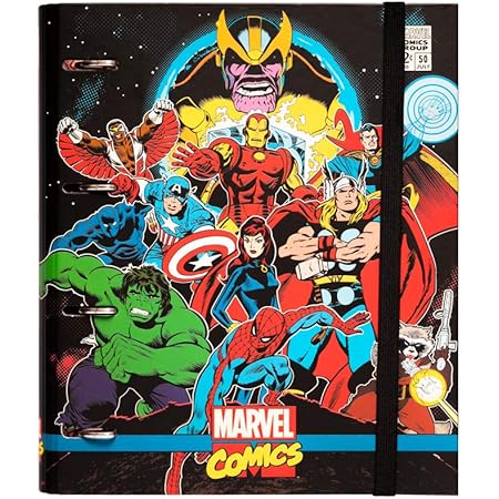Grupo Erik Marvel Comics Avengers 4 Ring Binder - A4 Folders Ring ...
