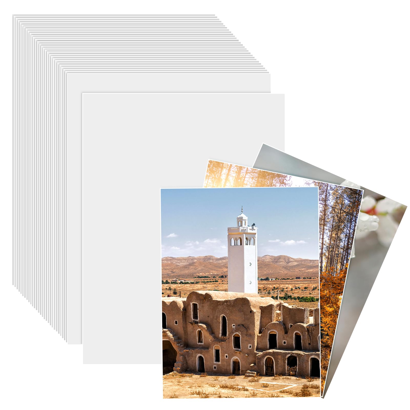 Amazon.com : butterfunny 100 Sheets 200gsm Photo Paper White ...