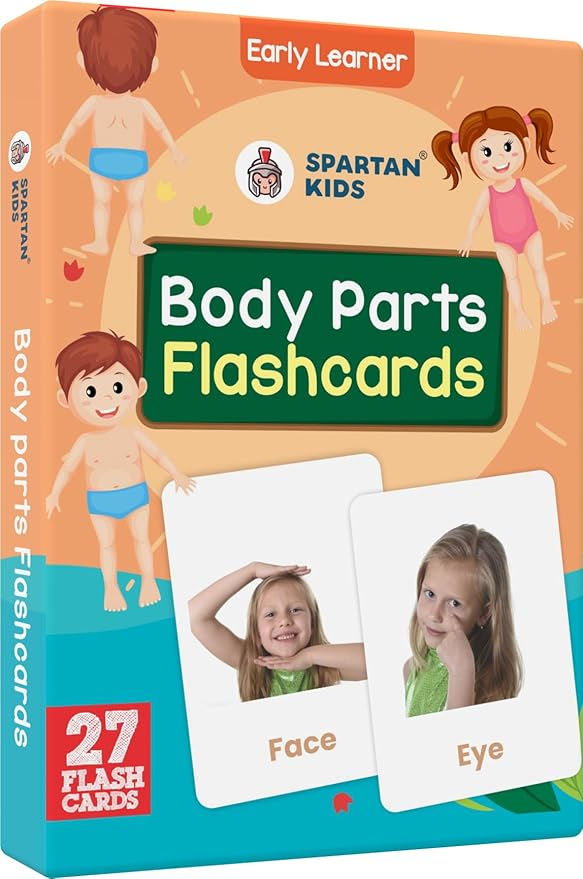Buy SPARTAN KIDS Body Parts Flash Cards for Kids | 27 Early Learning ...