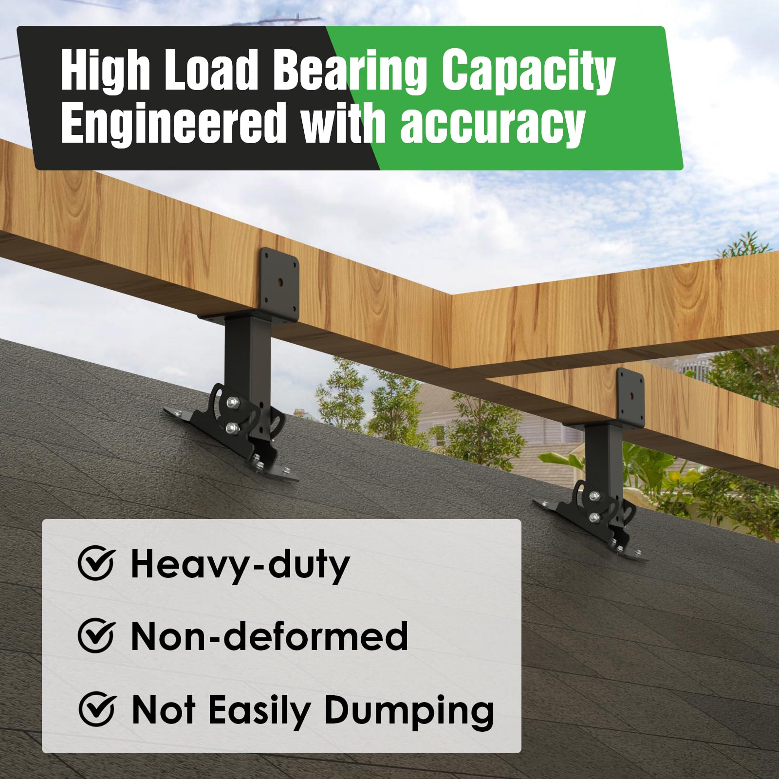 Snapklik.com : Lipshome Heavy Duty Pergola Roof Riser Beam Bracket, 180 ...