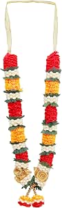 Amazon.com: Artificial Mala Single Flower Ribbon Garland Haar Mala for ...