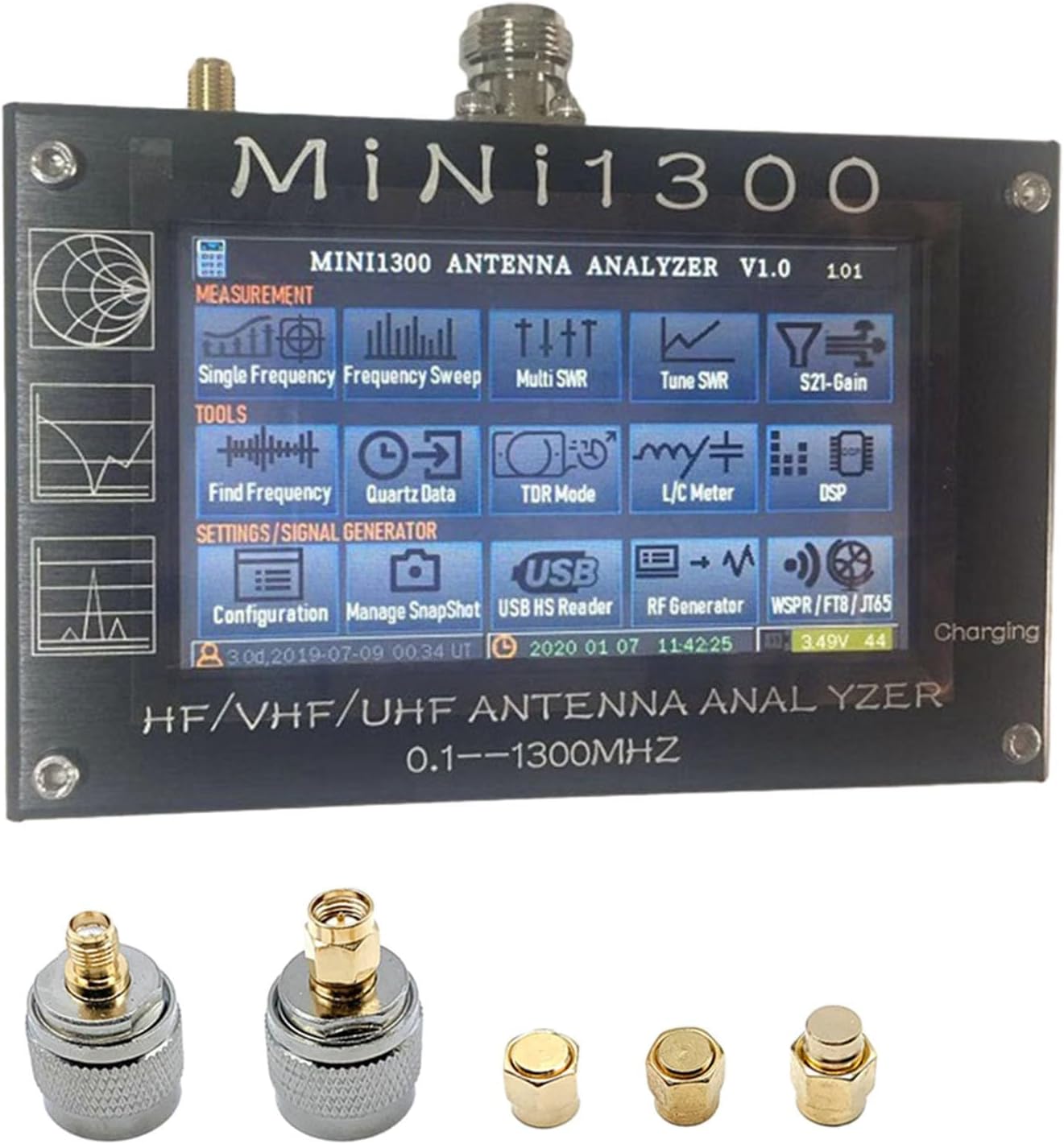 SPORTARC Network Analyzer Mini 1300 Antenna Analyzer 0.1Mhz~1300MHz ...