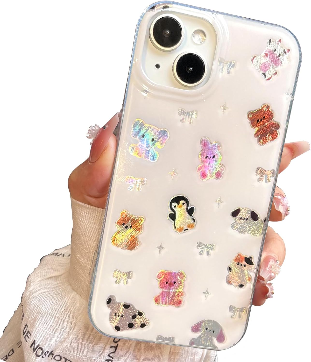 Amazon.com: buccilly for iPhone 13 Case & iPhone 14 Case Shiny Zoos ...