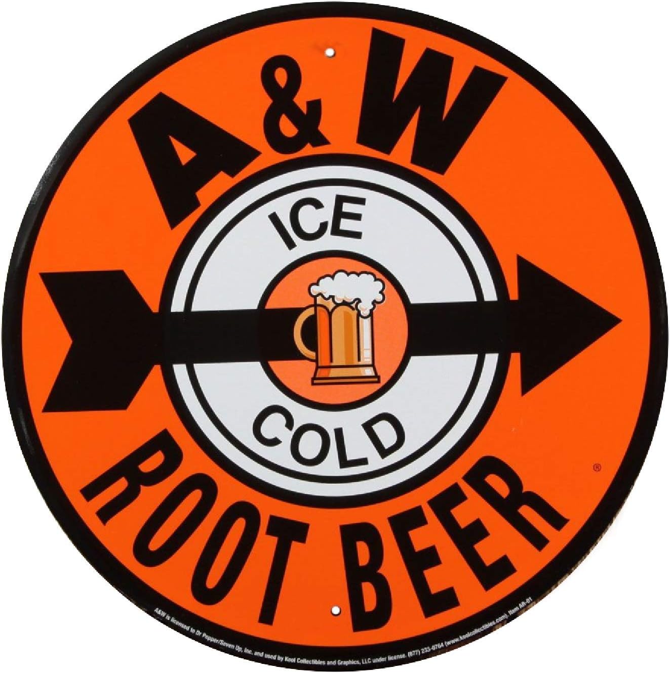 Amazon.com: Signs 4 Fun Round Sign | A&W Root Beer Sign | 12” Diameter ...