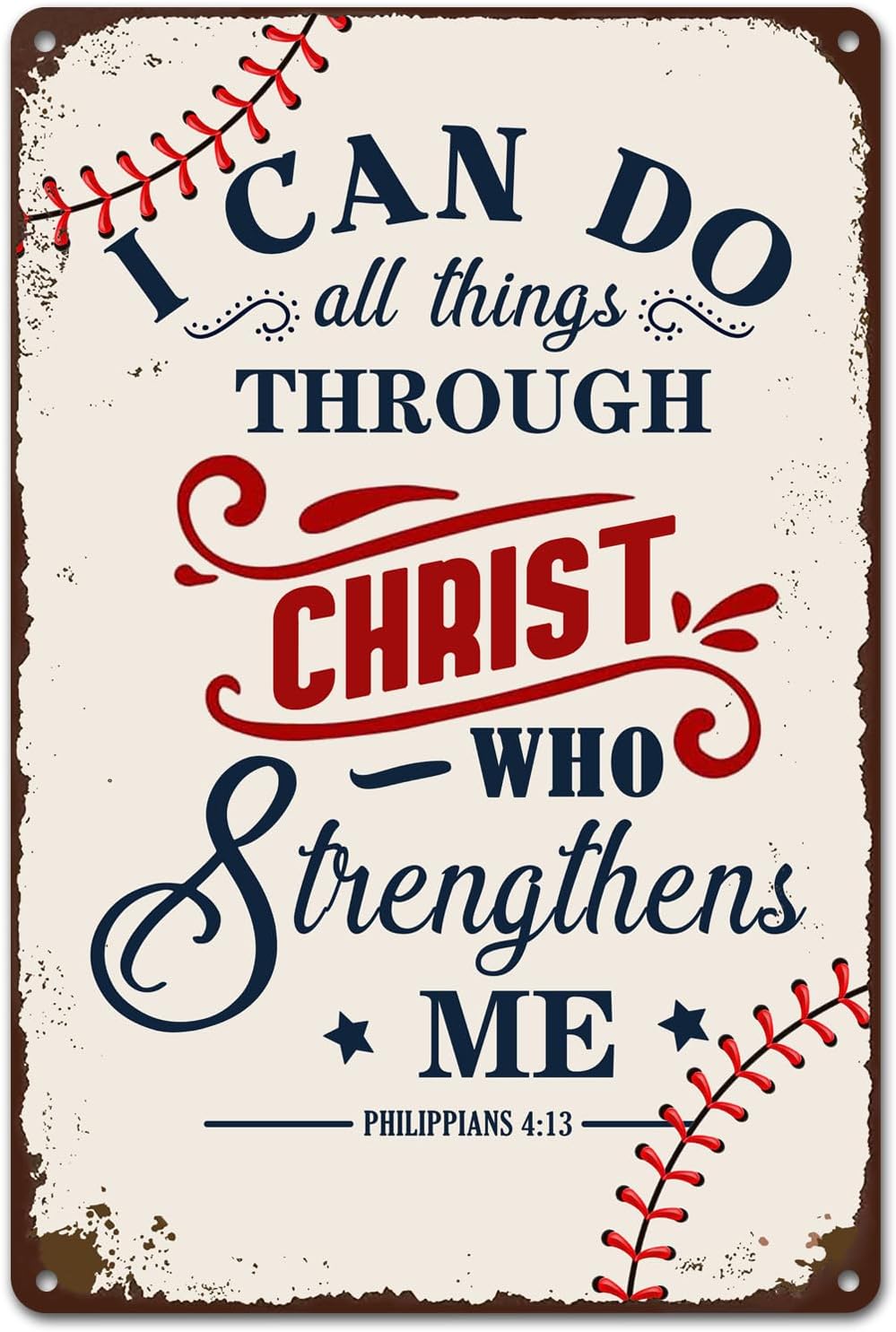 Amazon.com : Vintage Baseball Wall Decor Sign - Metal Art for Boys Room ...