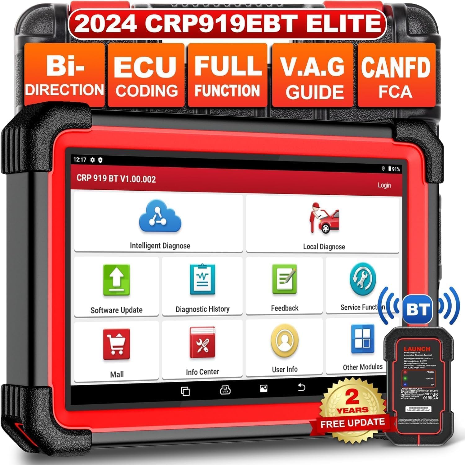 LAUNCH X431 CRP919E BT OBD2 Diagnostic Device for All Vehicles, LAUNCH ...