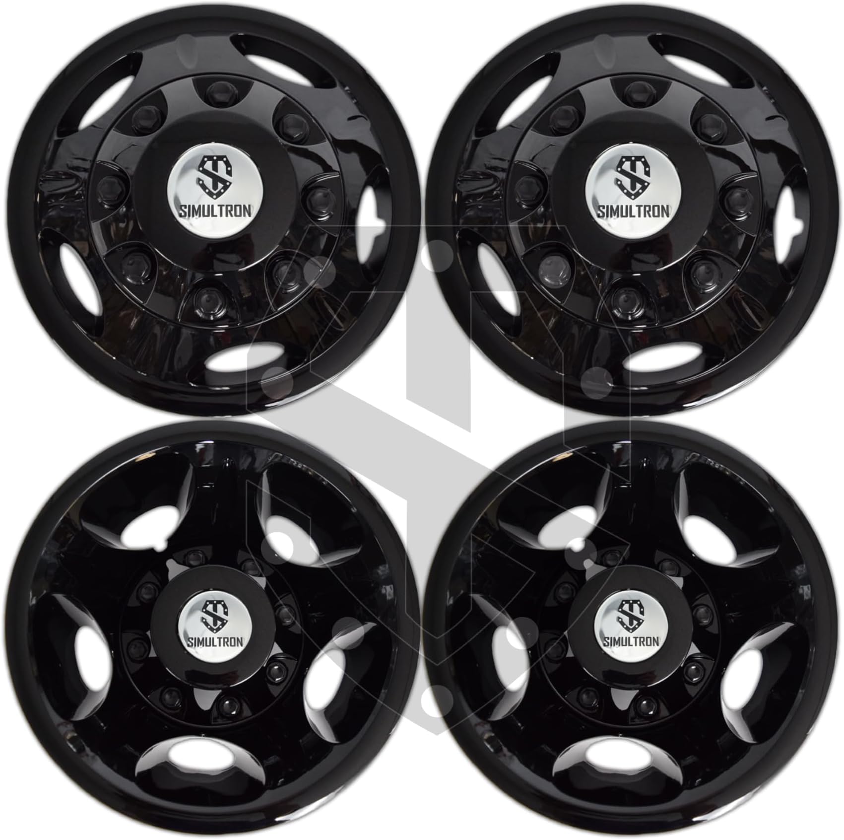 Amazon.com: 17" Glossy Black ABS Wheel Simulators for 2011-Newer GMC ...