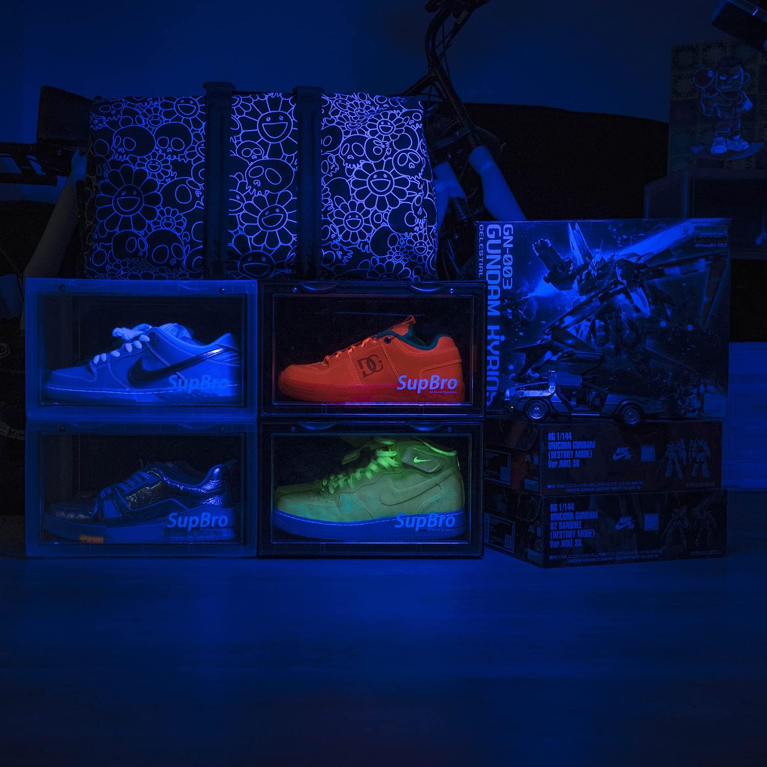 SupBro Collection Crate – Caja de almacenamiento de fácil acceso para zapatos, plegable, de ...