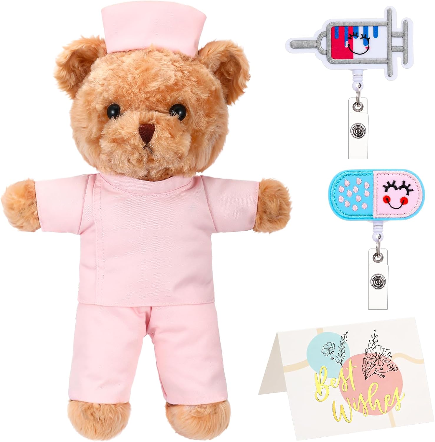 Amazon.com: Blueweenly 11.8 Inches Nurse Bear Stuffed Animals Plush ...