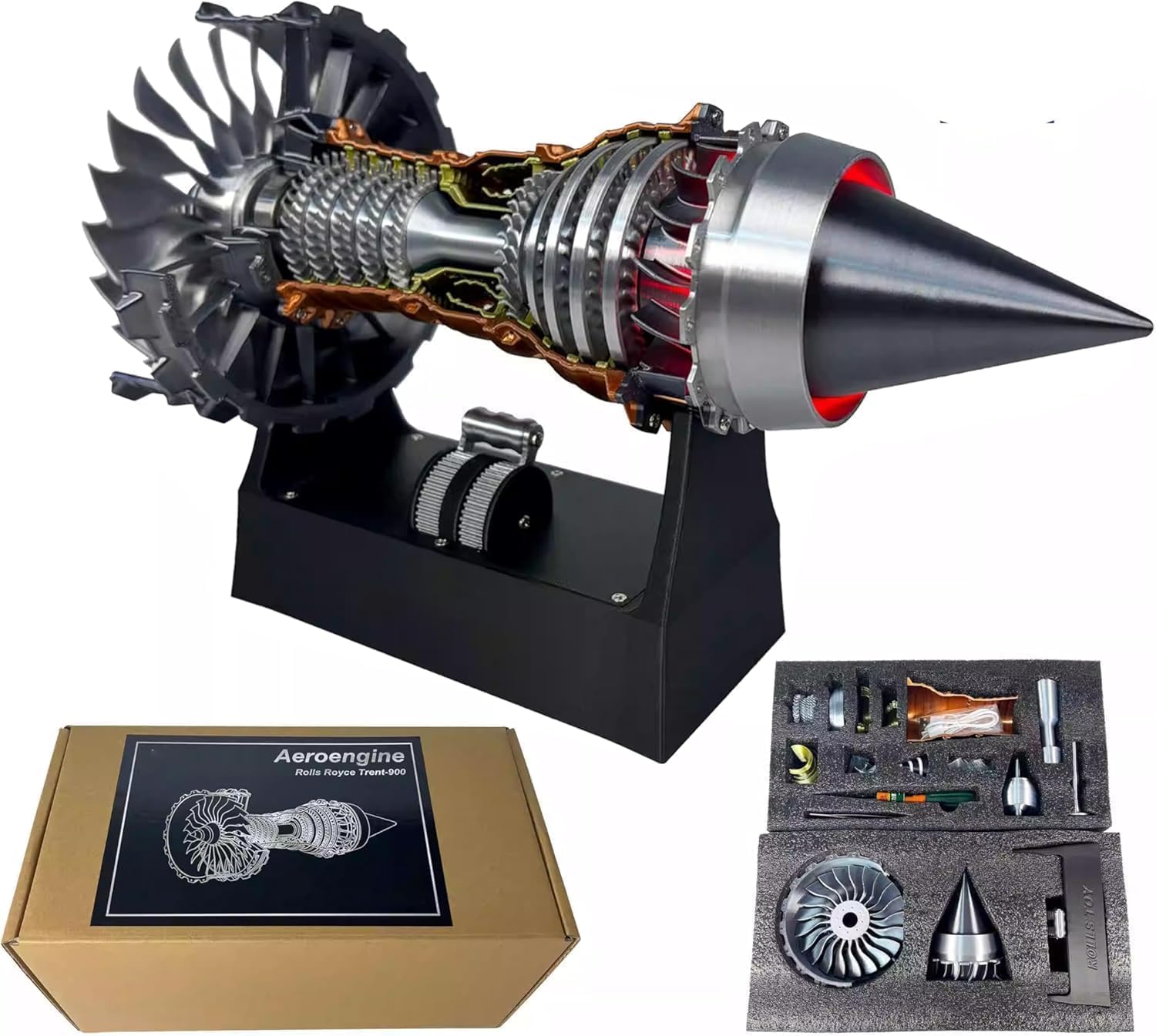 Turbofan Engine Model, Adjustable Speed TR900 Aircraft Engine Turbojet ...