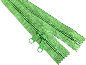 Amazon.com: Two 30 Inch 4.5mm YKK Zipper with Double Pull - Head to ...