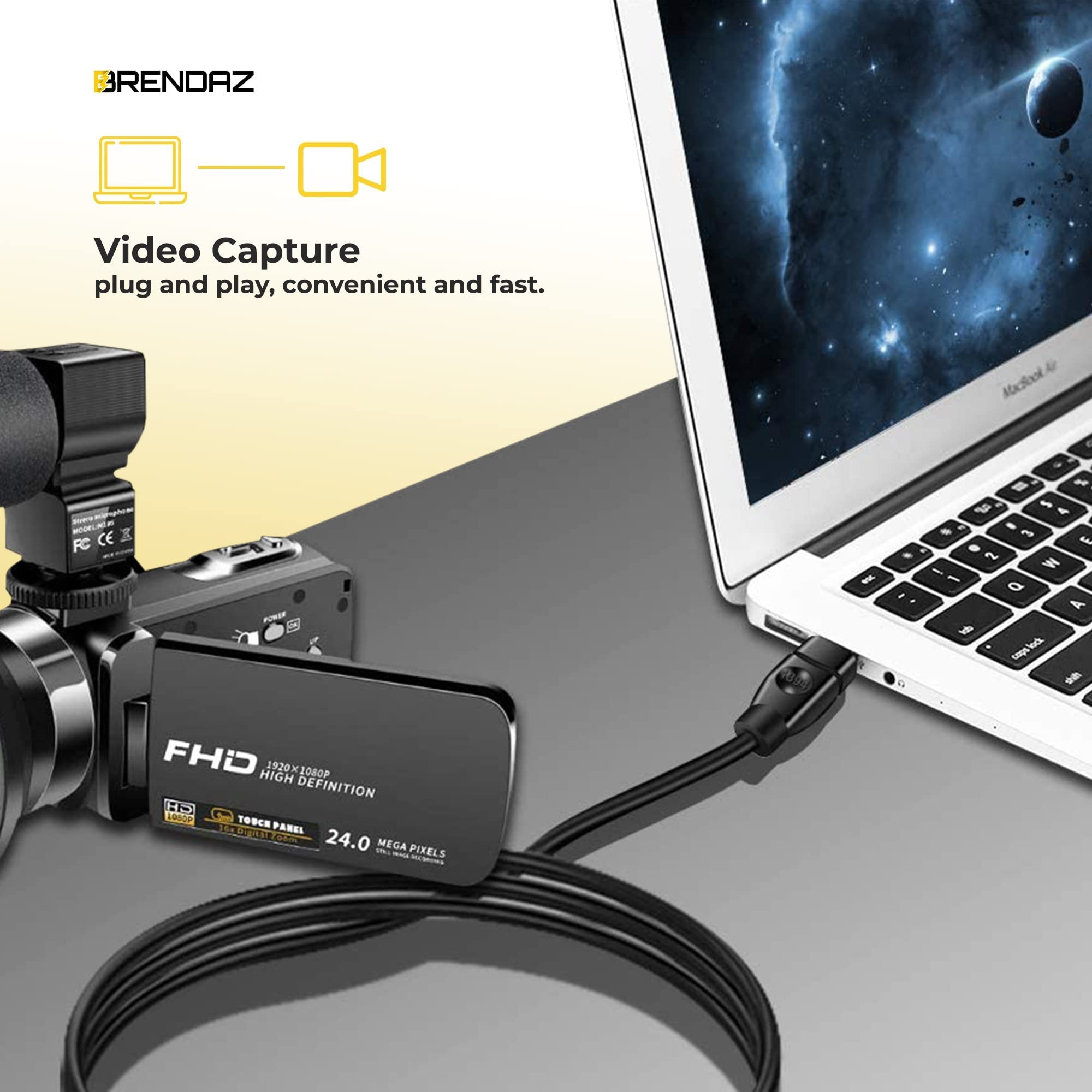 Snapklik.com : BRENDAZ - Ultra Speed FireWire Cable Premium Quality 9 ...