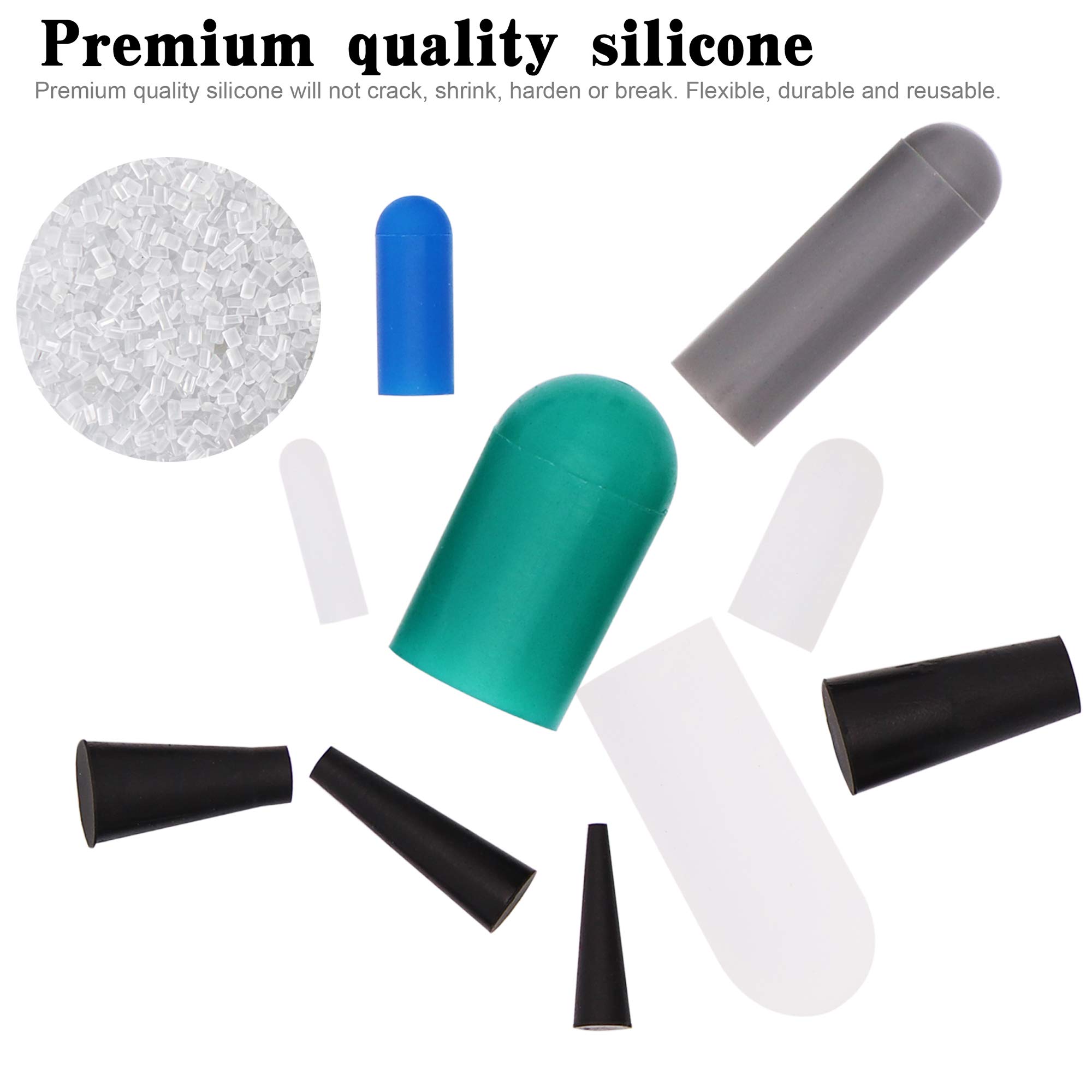 Snapklik.com : 130pcs High Temp Silicone Rubber End Cap And Tapered ...