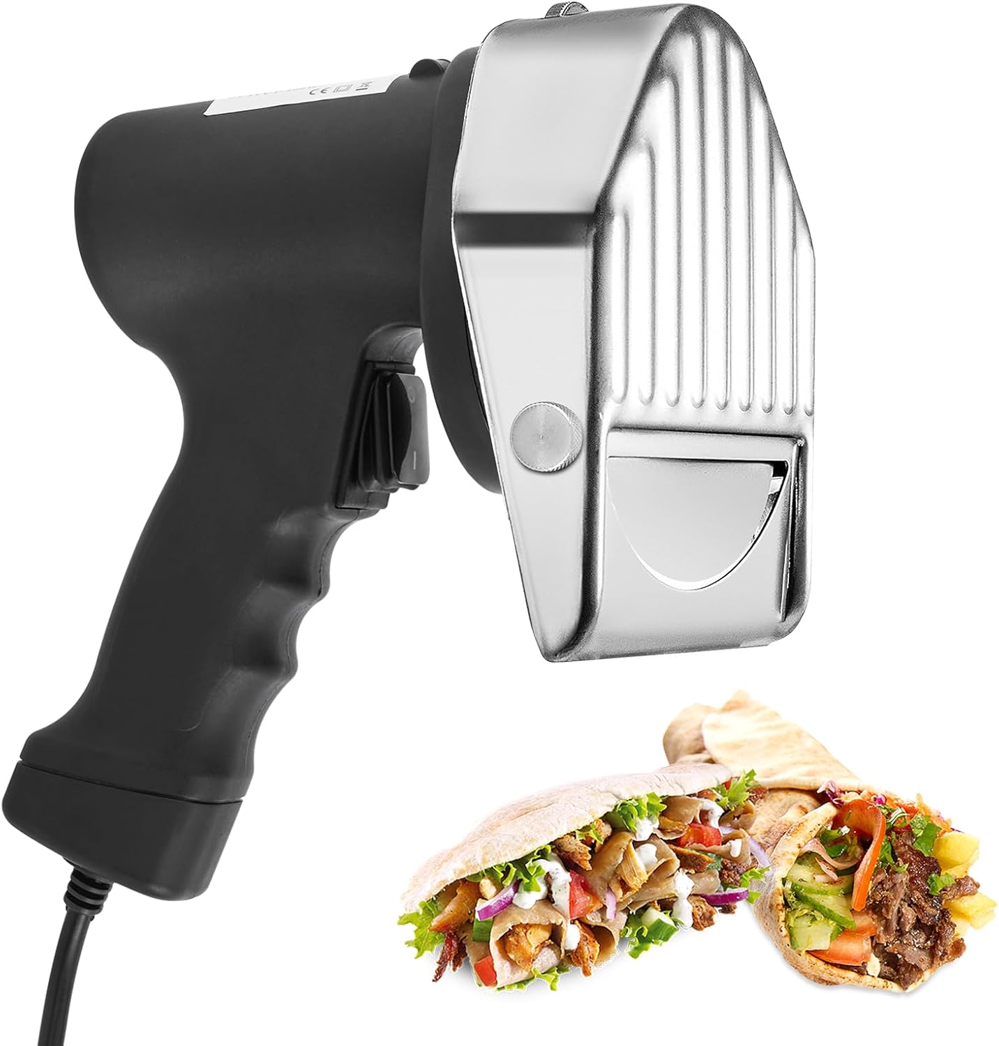 YJINGRUI Electric Kebab Meat Slicer 120W Electric Kebab Knife with 2 ...