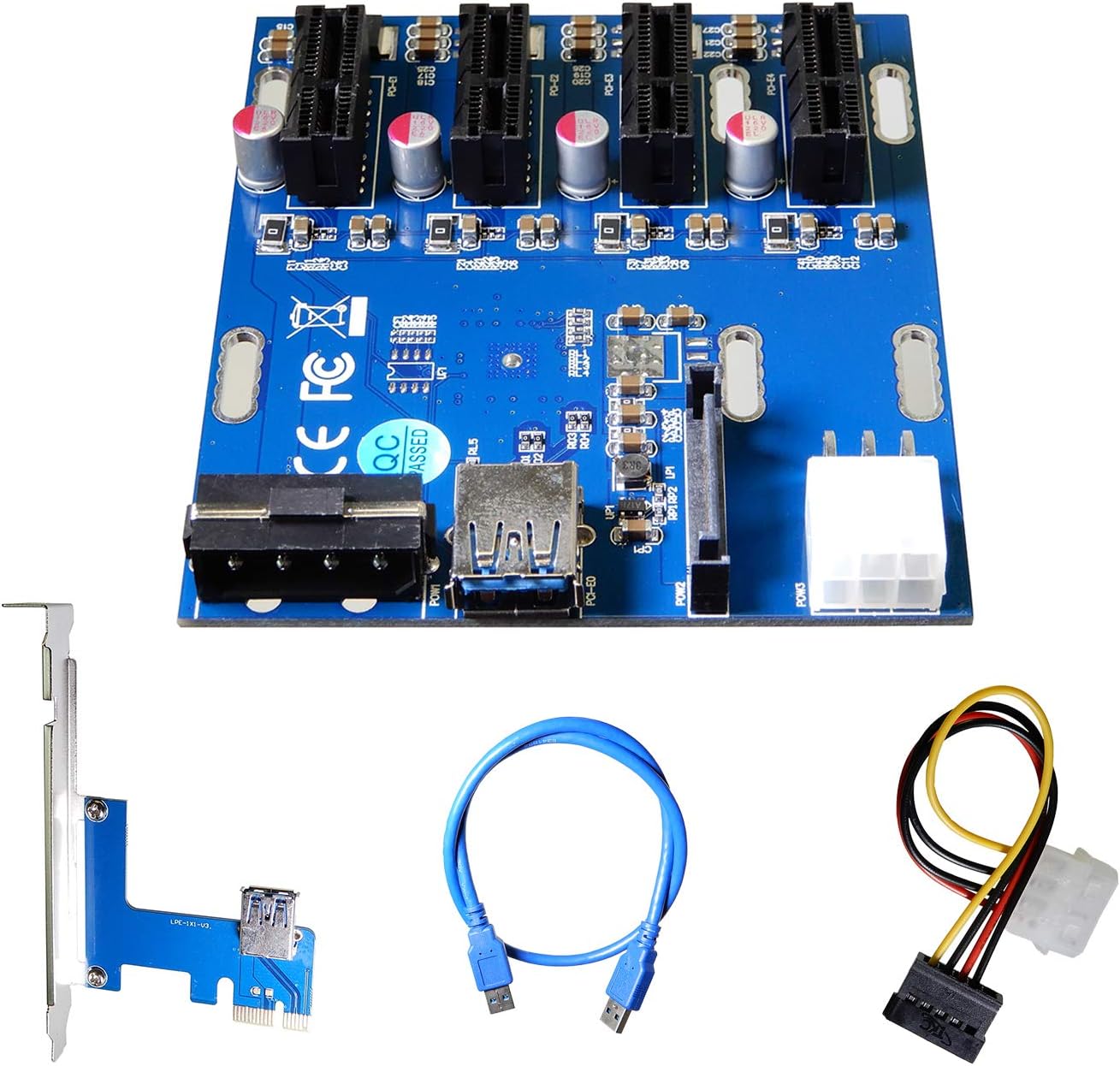 Amazon.com: AAAwave PCI-E 1x to 4 PCI-E Multiplier HUB Adapter (Pack of ...