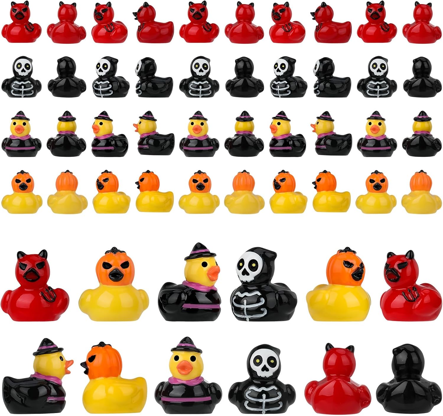 Amazon.com: GGSTDDUP 80 Pcs Halloween Mini Resin Ducks, Tiny Halloween ...