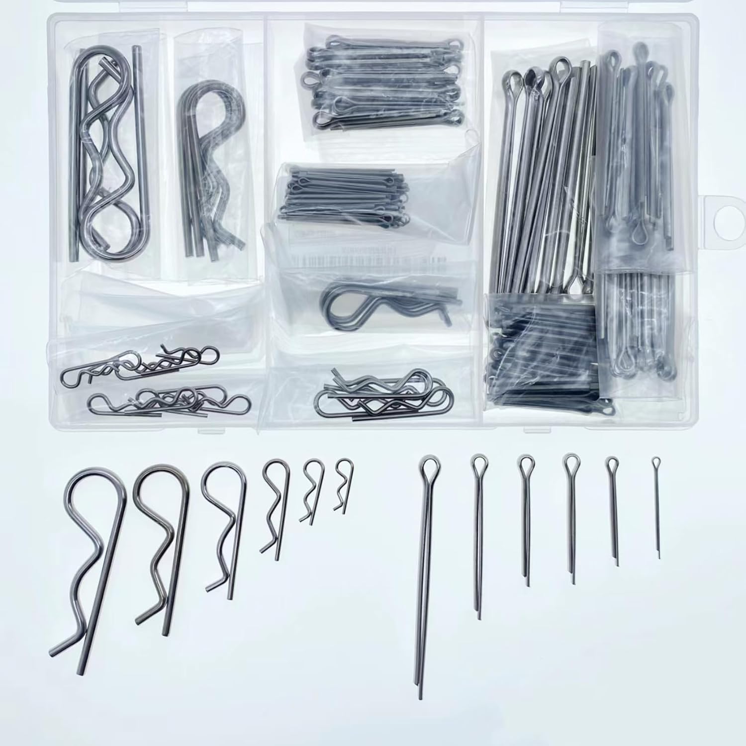 200Pcs Cotter Pin Assortment Kit R Clip Split Pin Fasteners 304 ...