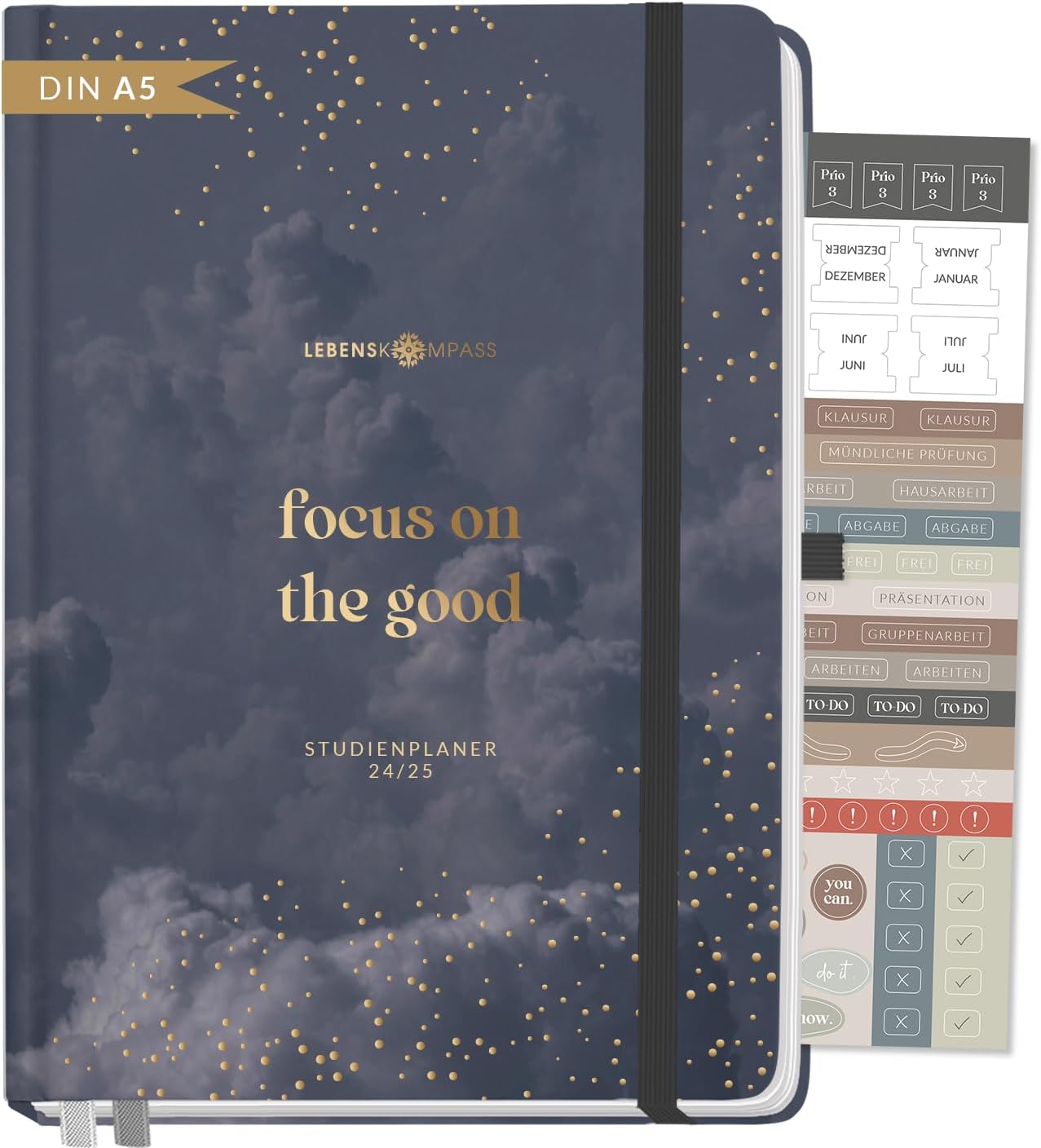 Lebenskompass Studienplaner 2024 2025 A5 ”WOLKIG” - Schöner ...